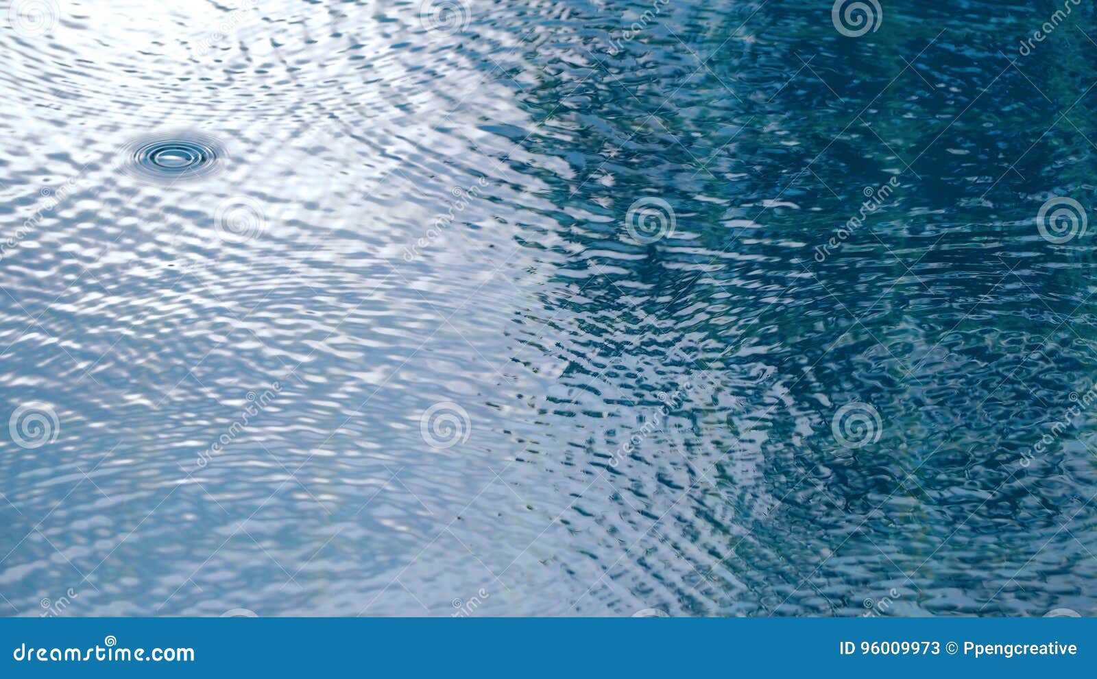 Rain Drops on the Water Pool Stock Image - Image of calm, reflection ...