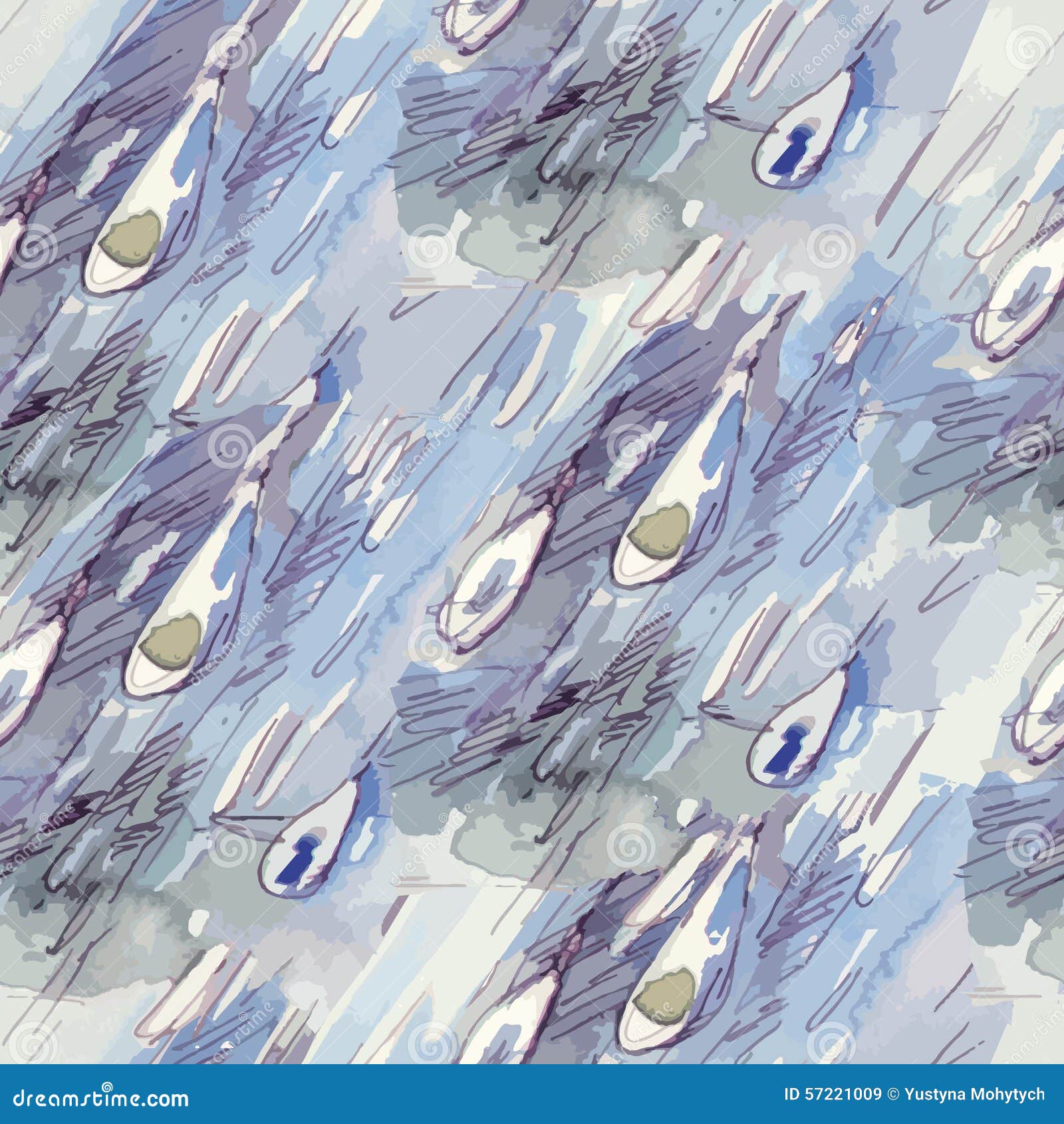 Rain Drops. Watercolor stock illustration. Illustration of raindrop ...