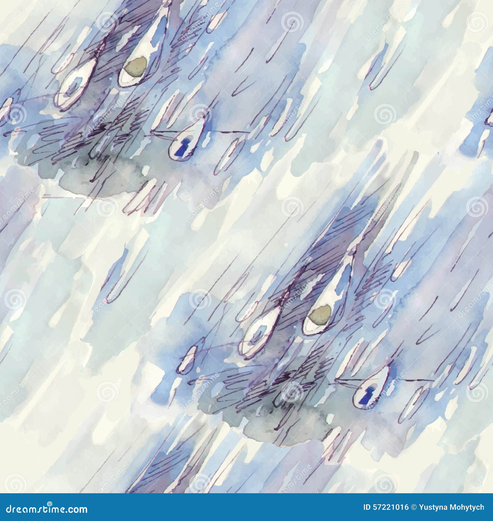 Rain Drops. Watercolor stock vector. Illustration of raindrop - 57221016