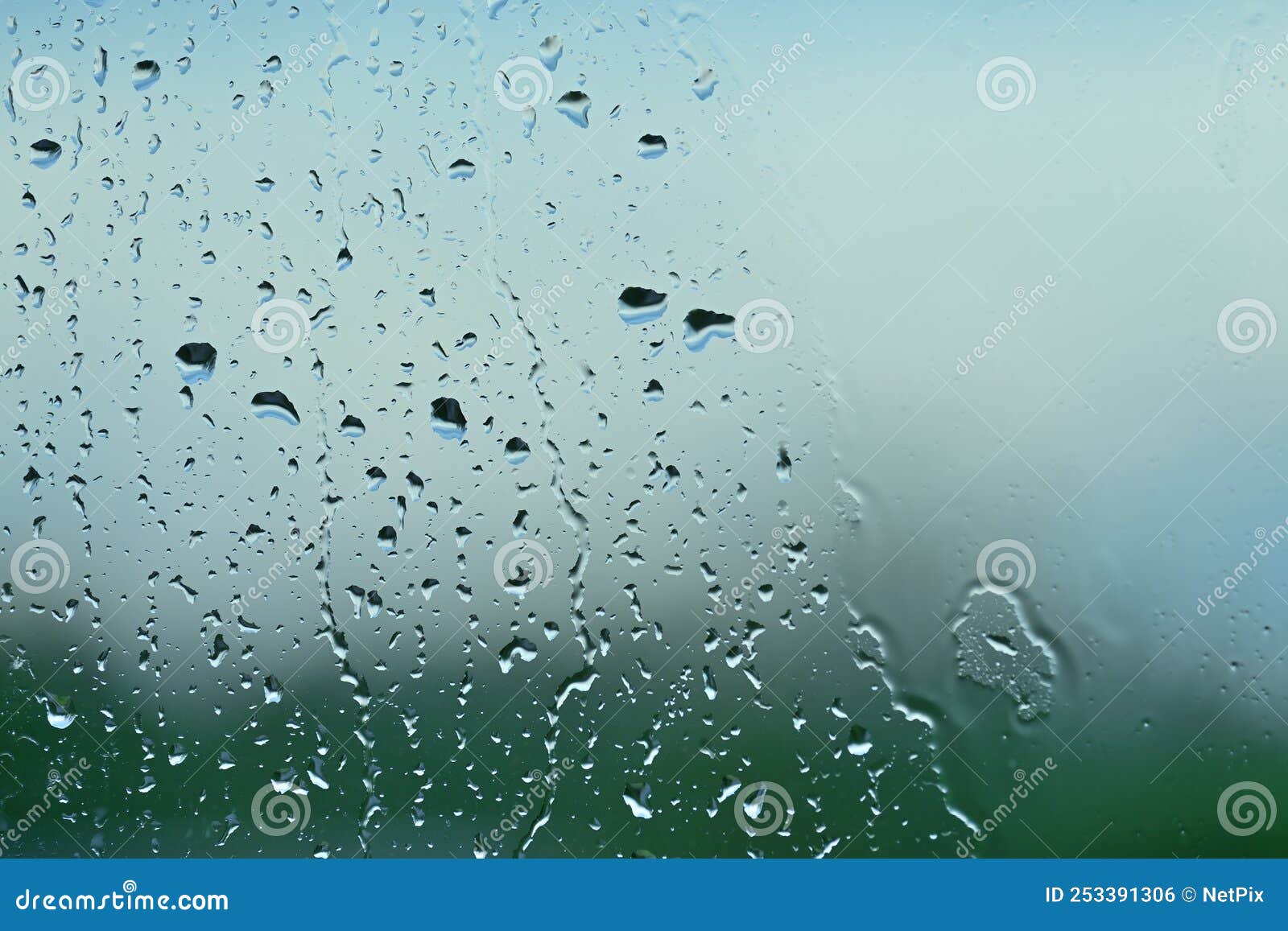 Rain Drops on Window in a Close Up Stock Photo - Image of liquid ...
