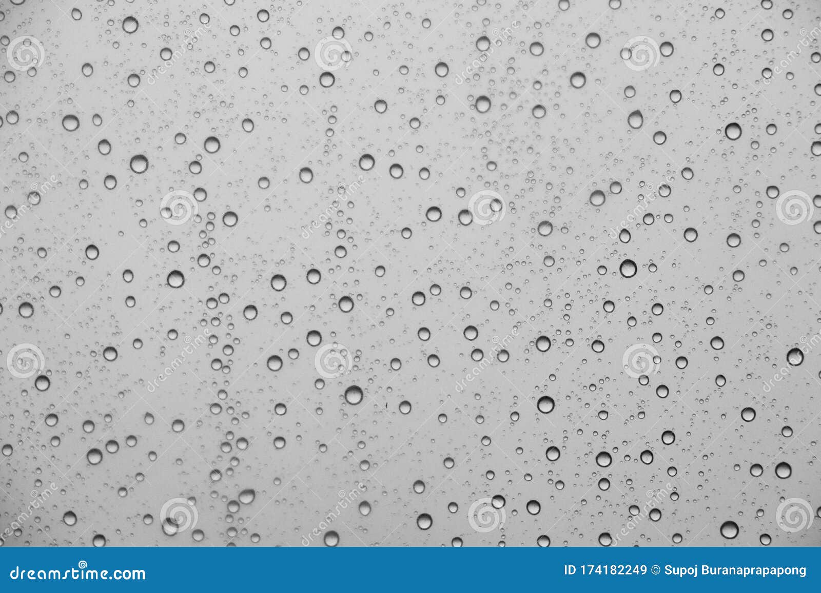 Rain Drops on Window Glasses Surface through the Window with Overcast ...
