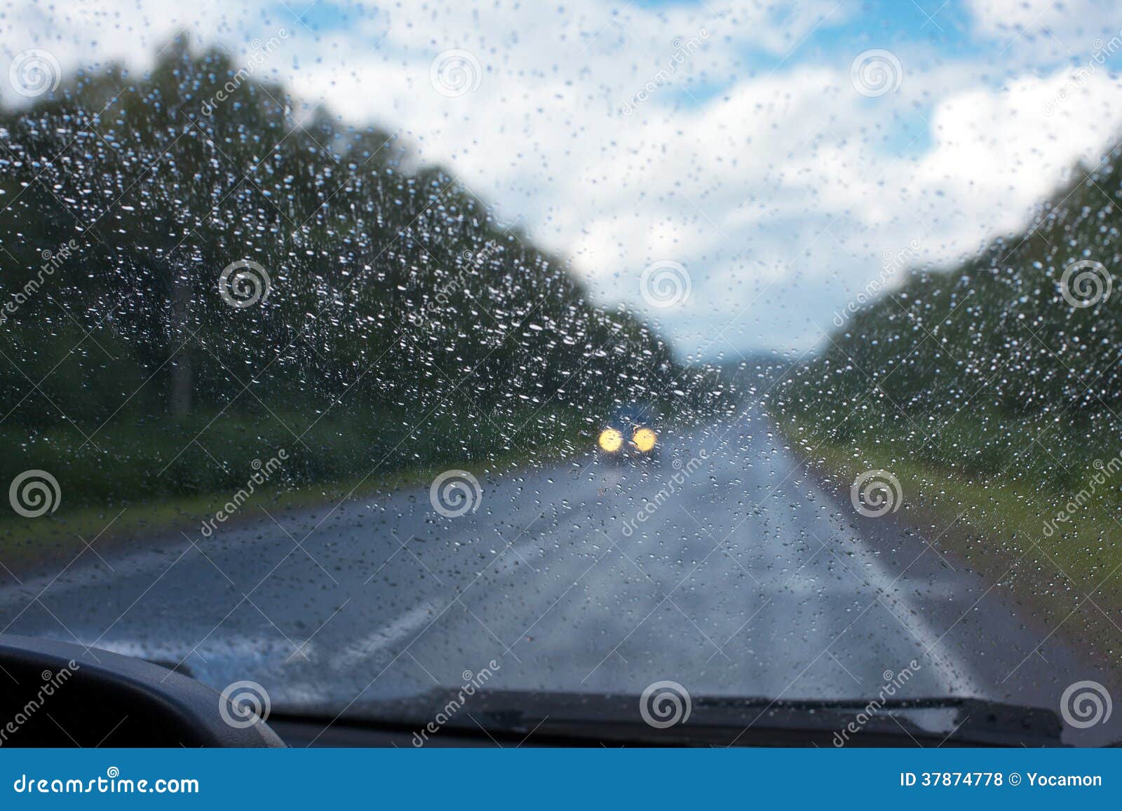 Rain Drops on the Windshield Stock Photo - Image of outdoors, travel ...