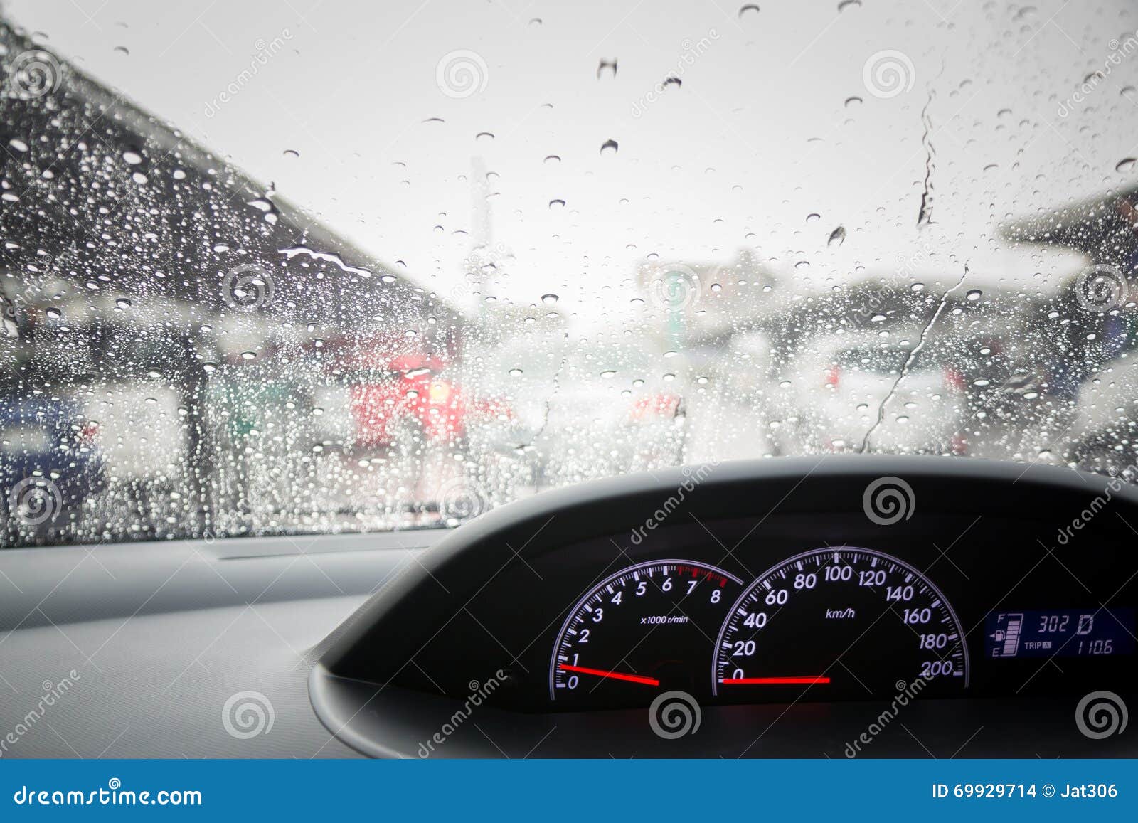Rain drops on windshield stock photo. Image of drive - 69929714