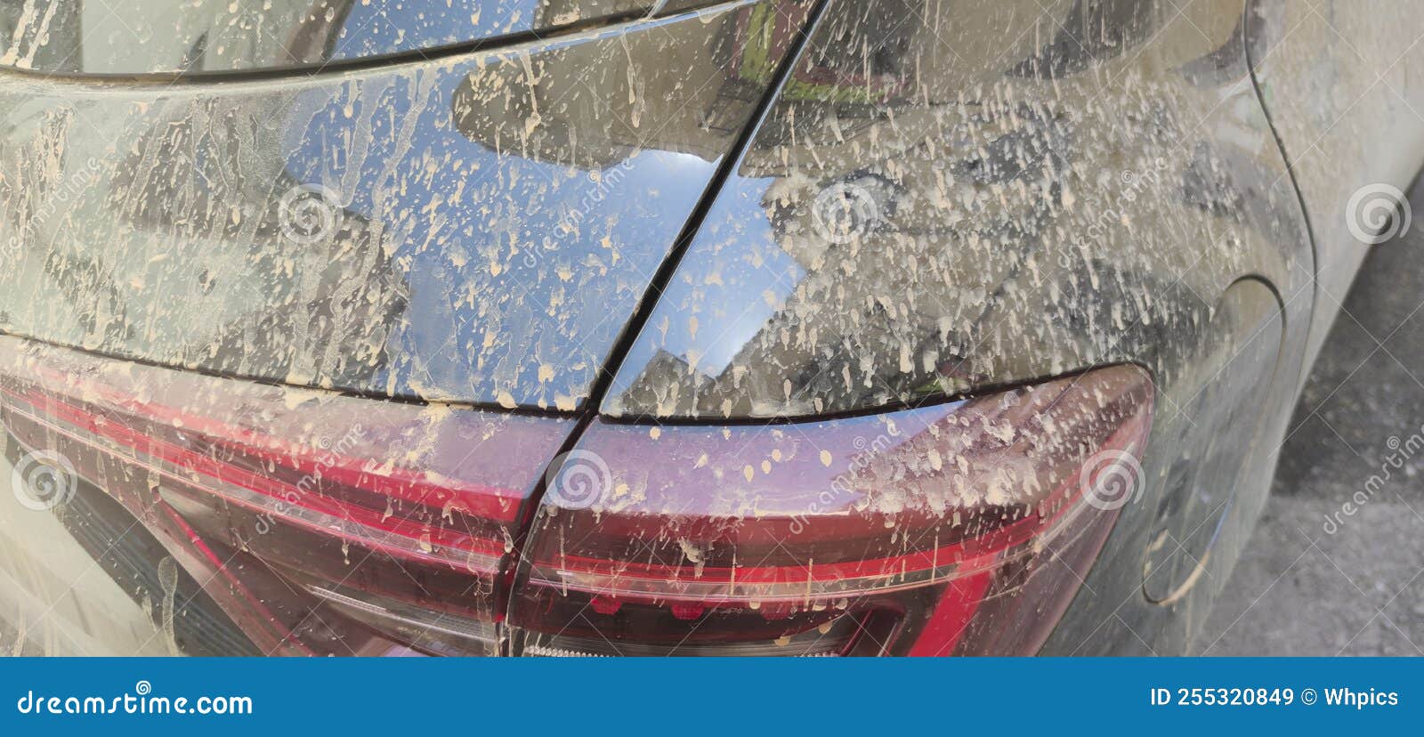 Rain Dust Drops Stains Over Trunk Car Door Stock Image - Image of ...