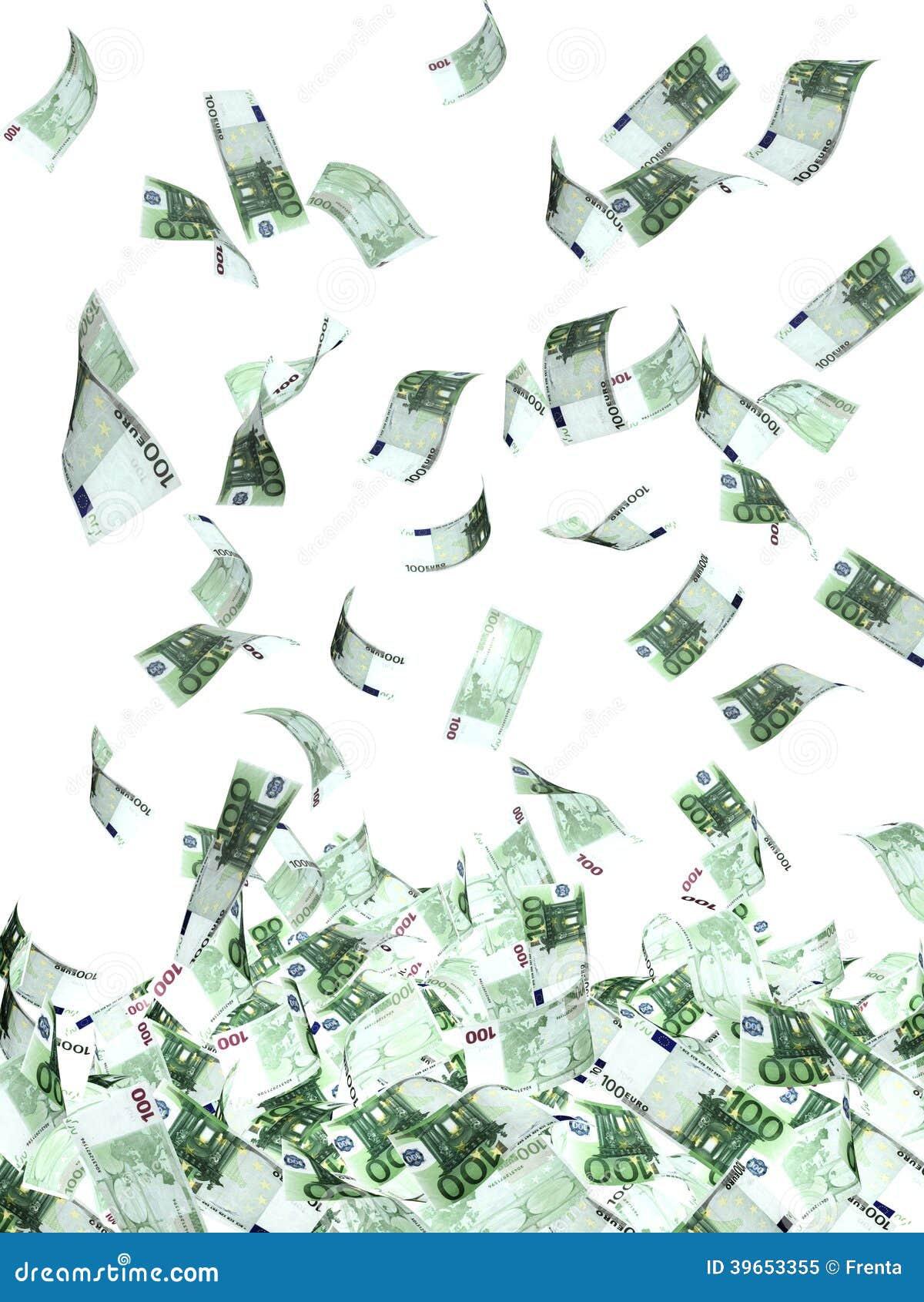 Rain from euro banknotes stock illustration. Illustration of capital ...