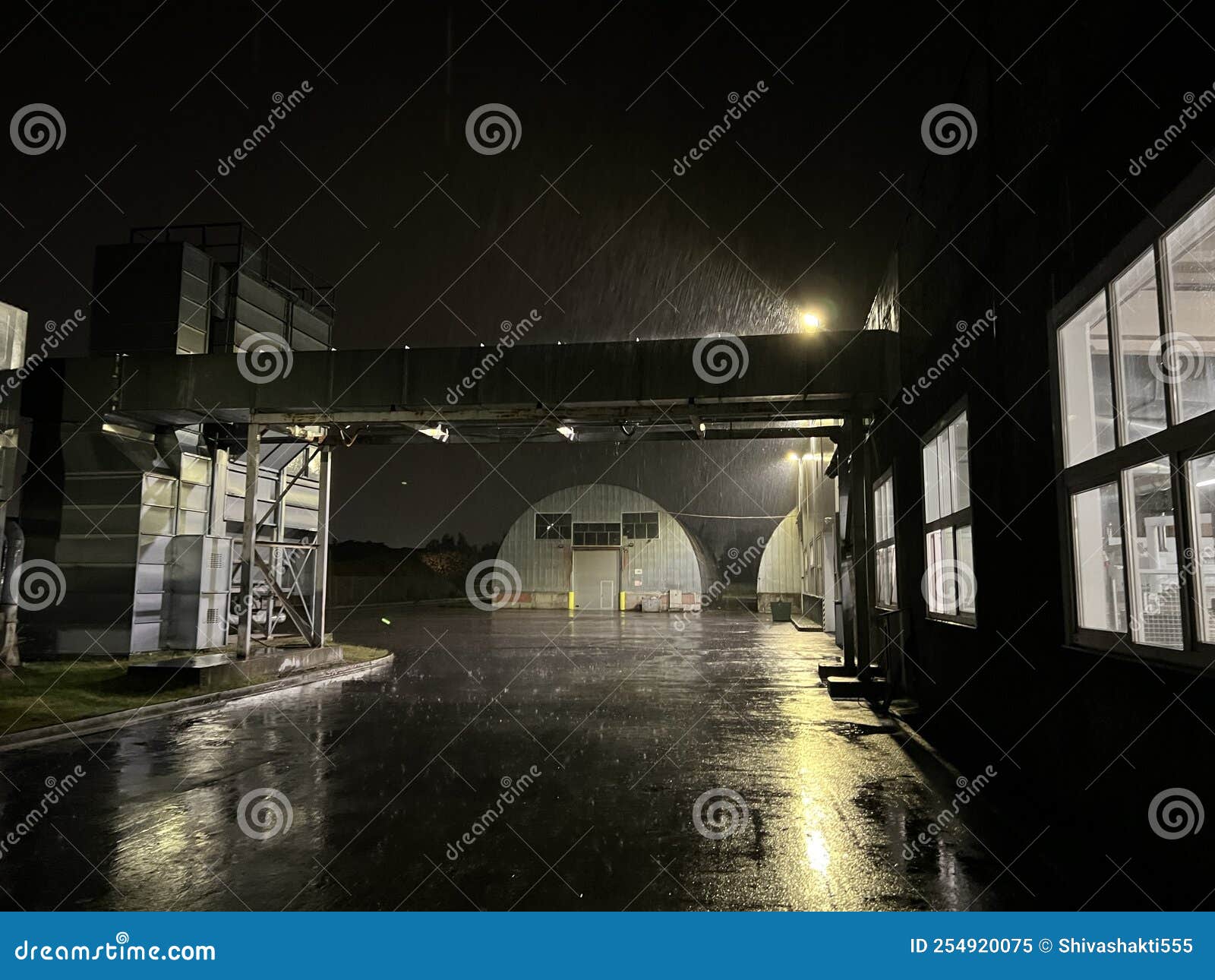 Rain at factory territory stock image. Image of territory - 254920075