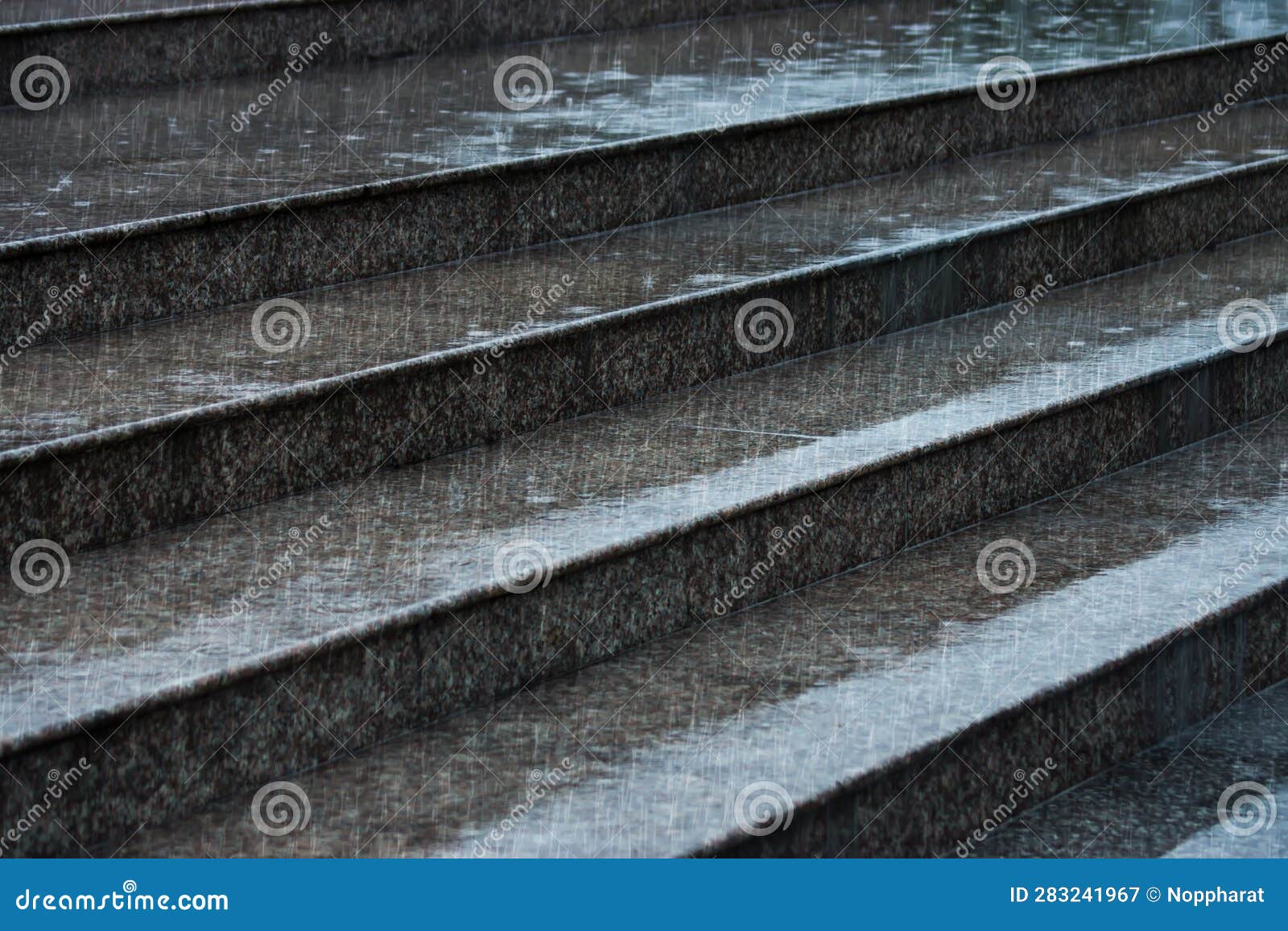 Rain fall on the staircase stock image. Image of black - 283241967