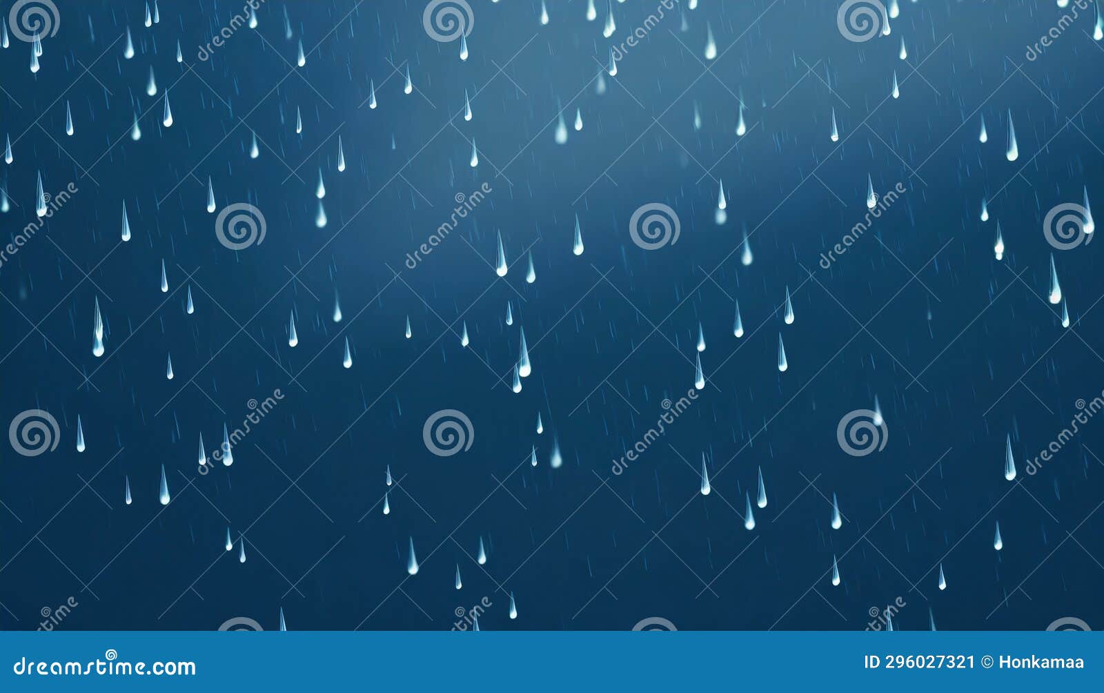 Rain Falling, Blue Backdrop Stock Illustration - Illustration of water ...