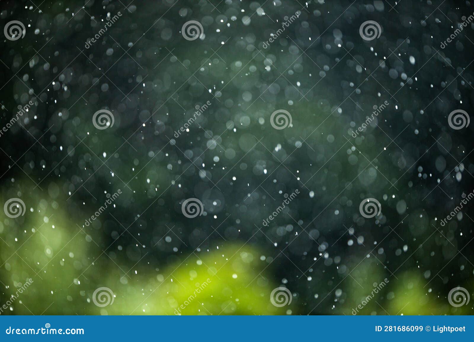 Rain falling from the sky, stock image. Image of raindrop - 281686099
