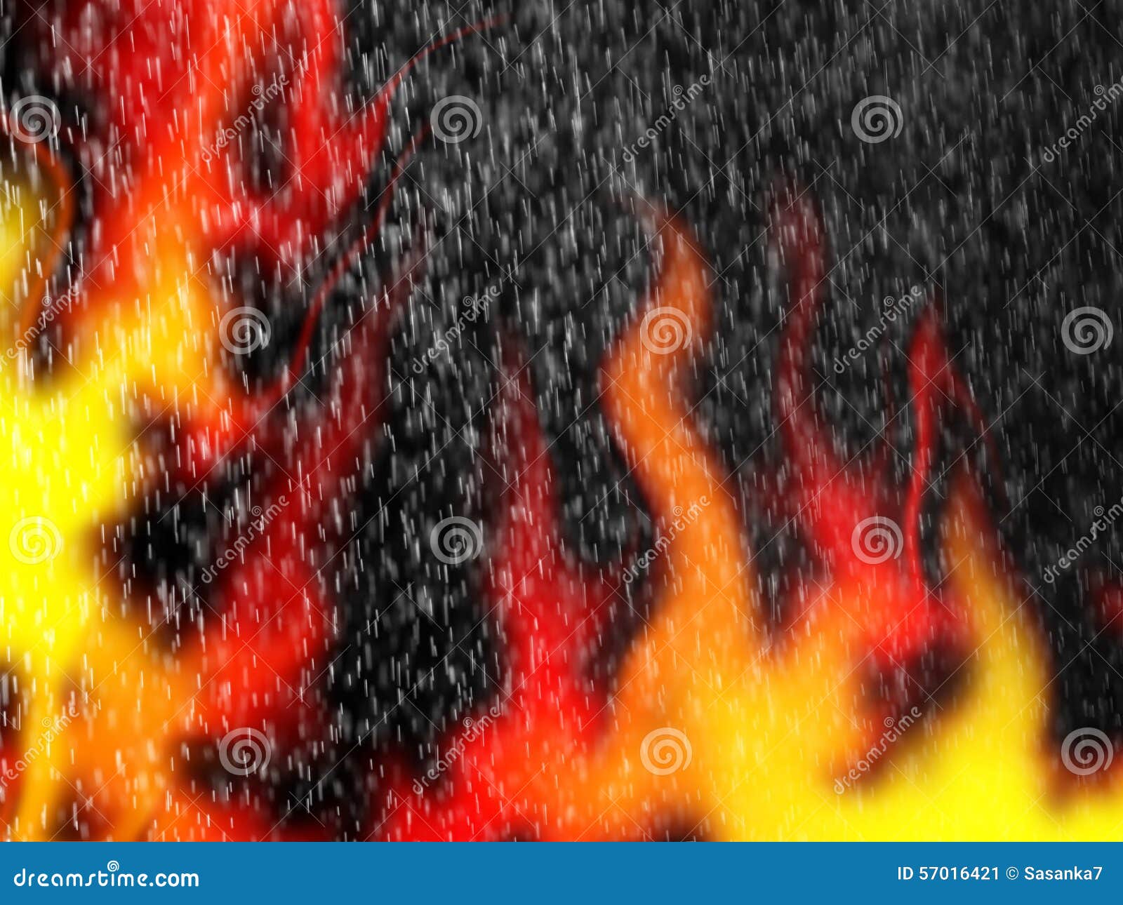 Rain and flames stock illustration. Illustration of indigo - 57016421