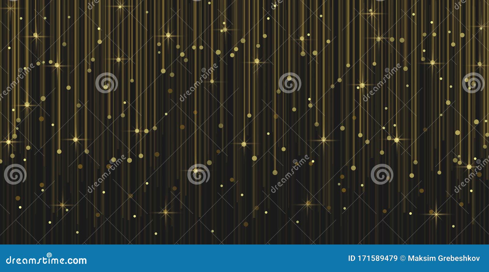 Rain Glitter Particles with Magic Light Sparks Falling Stock ...