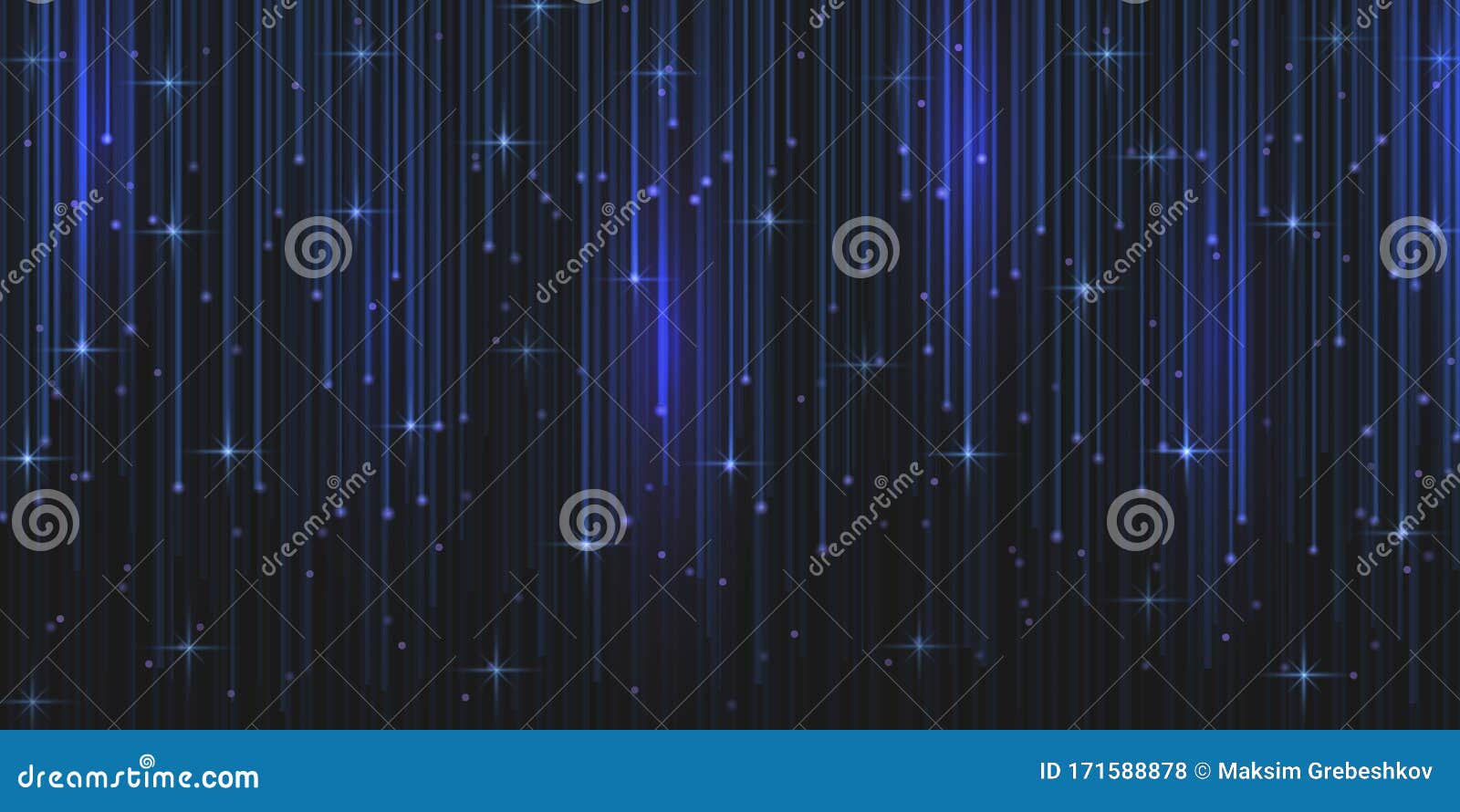 Rain Glitter Particles with Magic Light Sparks Falling Stock ...