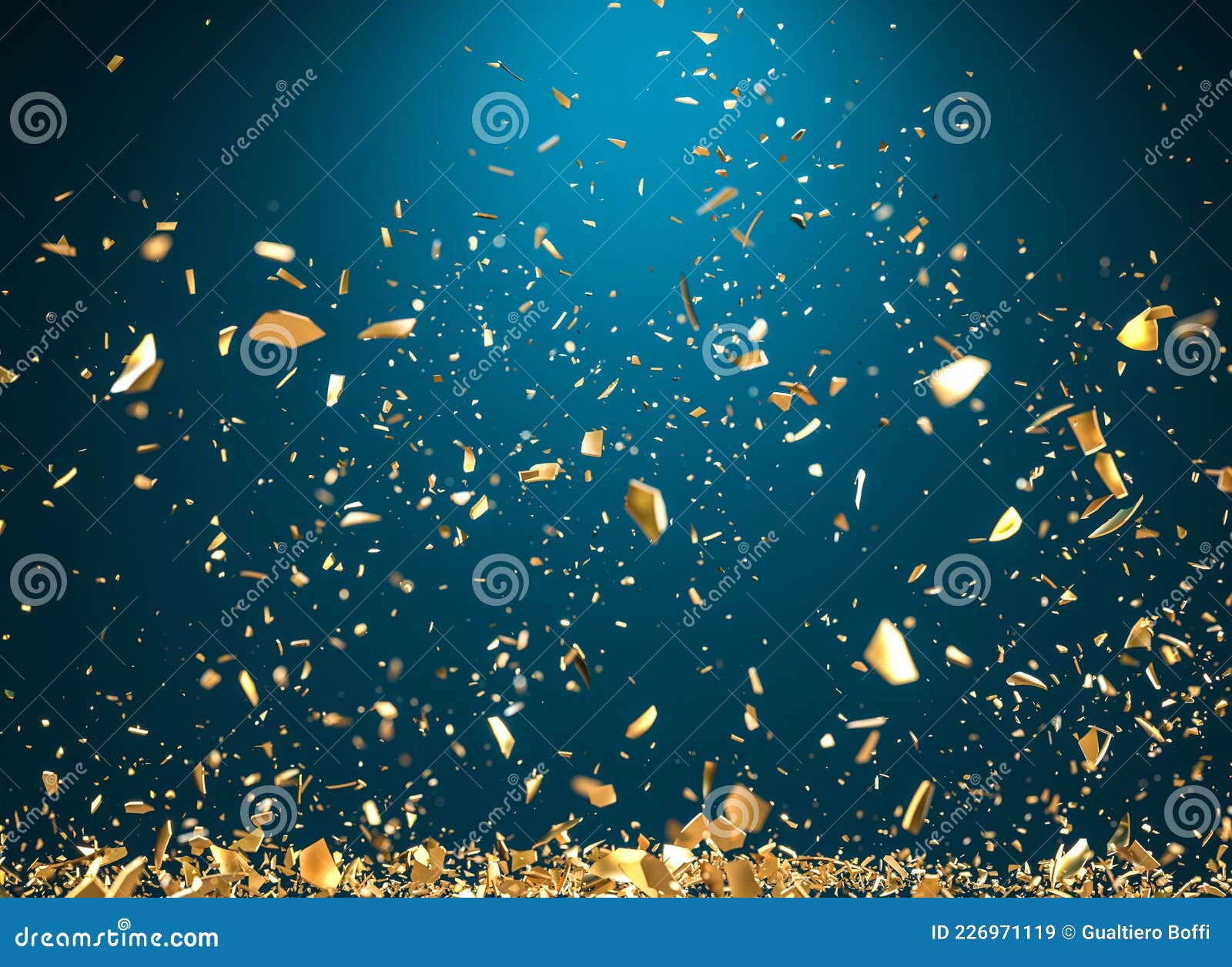 Rain Of Gold Metallic Fragments Royalty-Free Stock Photography ...