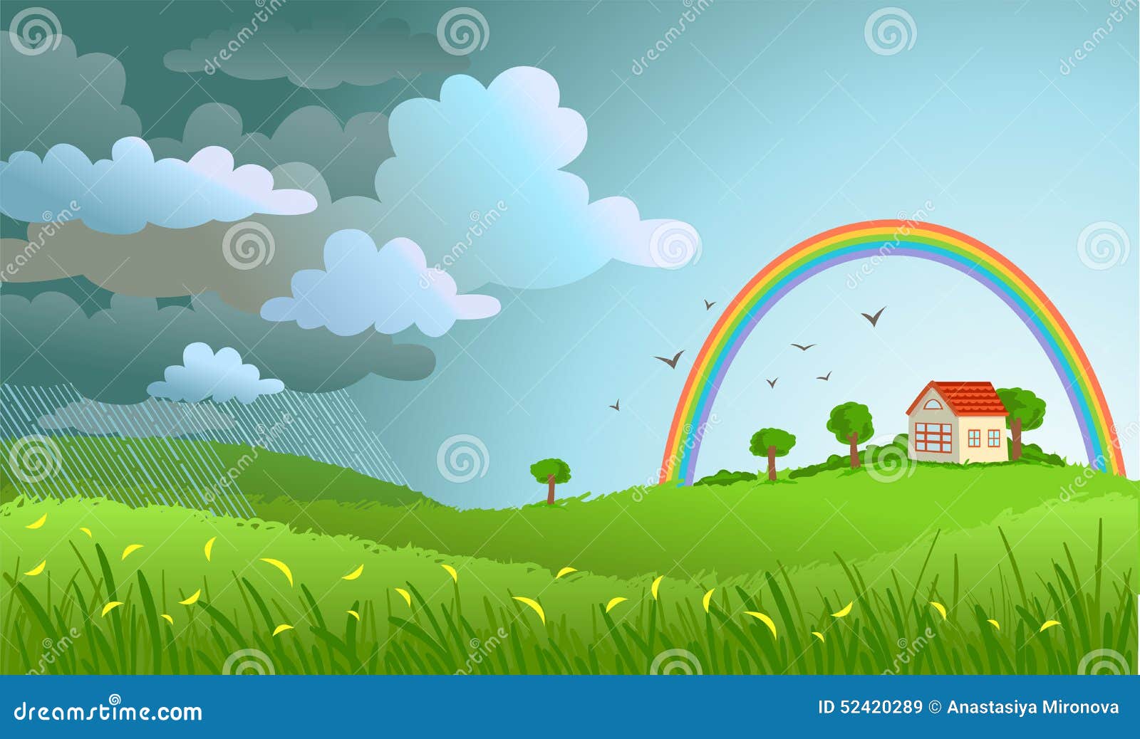 Rainbow Appeared Stock Illustrations – 4 Rainbow Appeared Stock ...