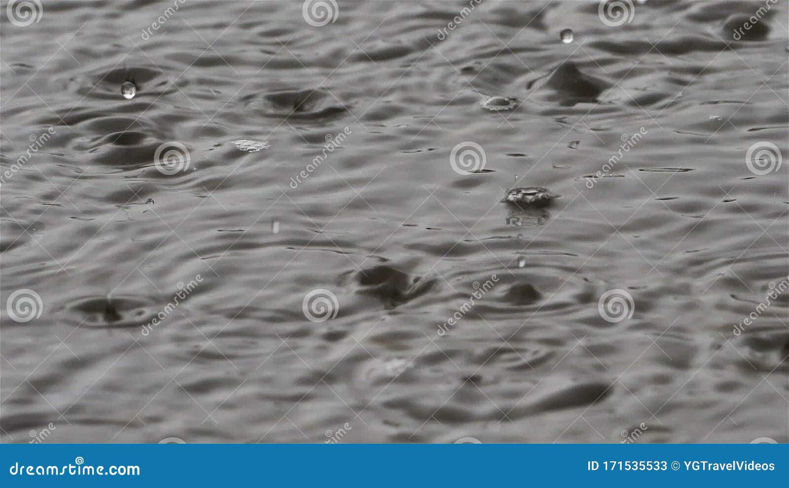 The Rain on the Ground during a Storm Stock Video - Video of element ...