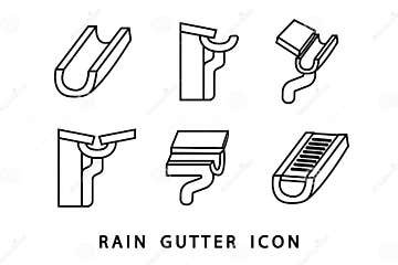 Rain Gutter Design Vector Flat Isolated Illustration Stock Vector ...