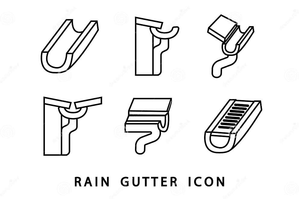 Rain Gutter Design Vector Flat Isolated Illustration Stock Vector ...