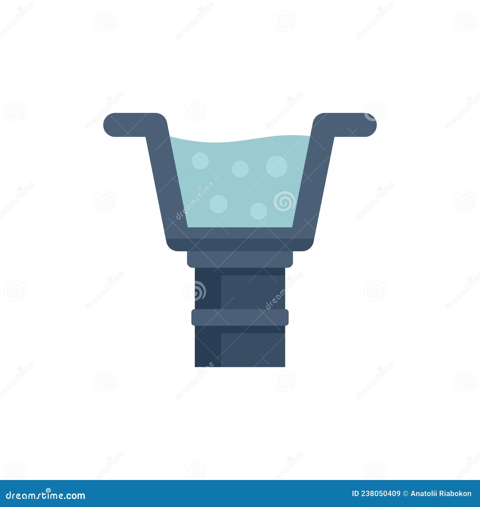 Rain Gutter Icon Flat Isolated Vector Stock Vector - Illustration of ...