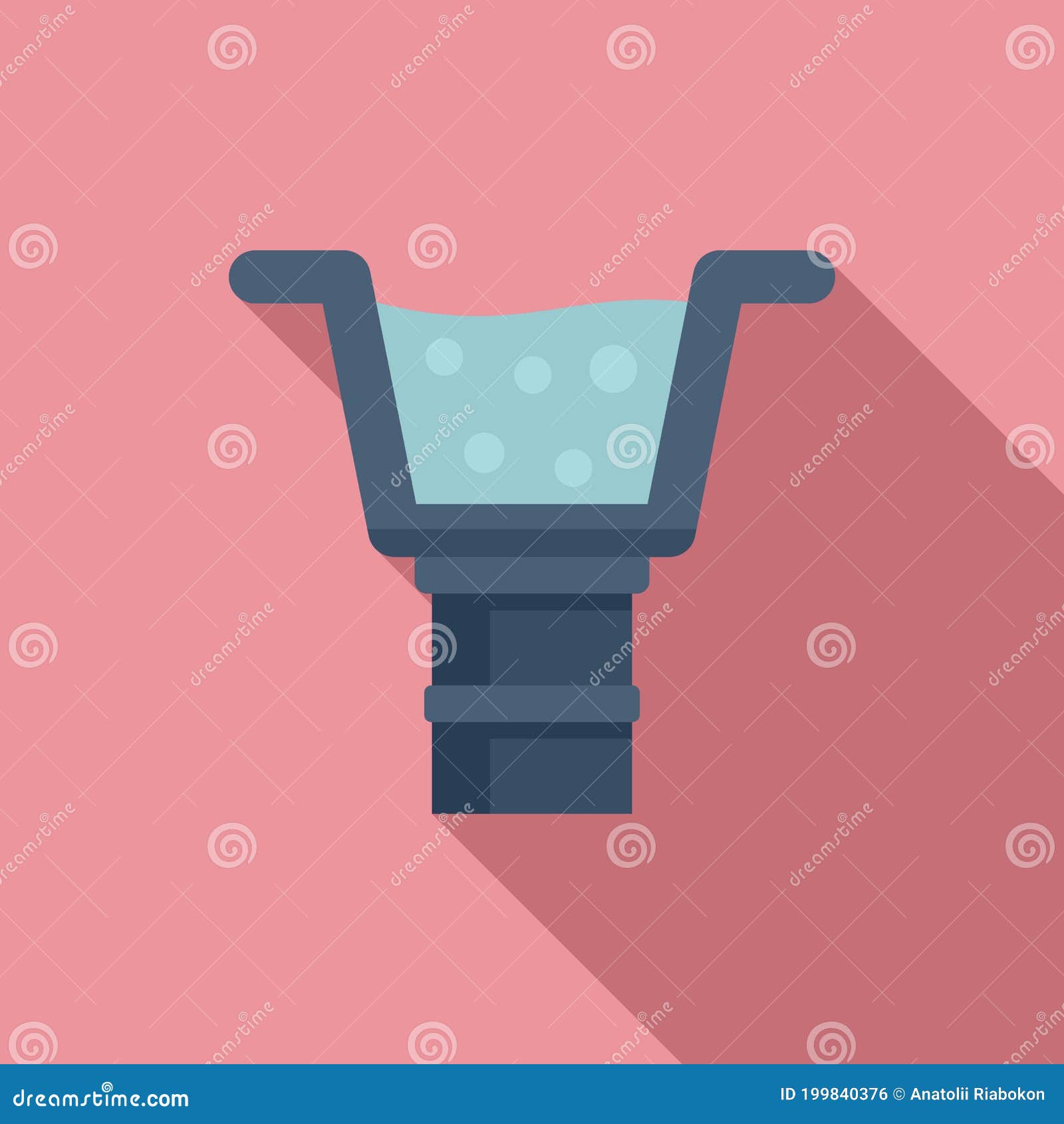 Rain Gutter Icon, Flat Style Stock Vector - Illustration of pipe ...