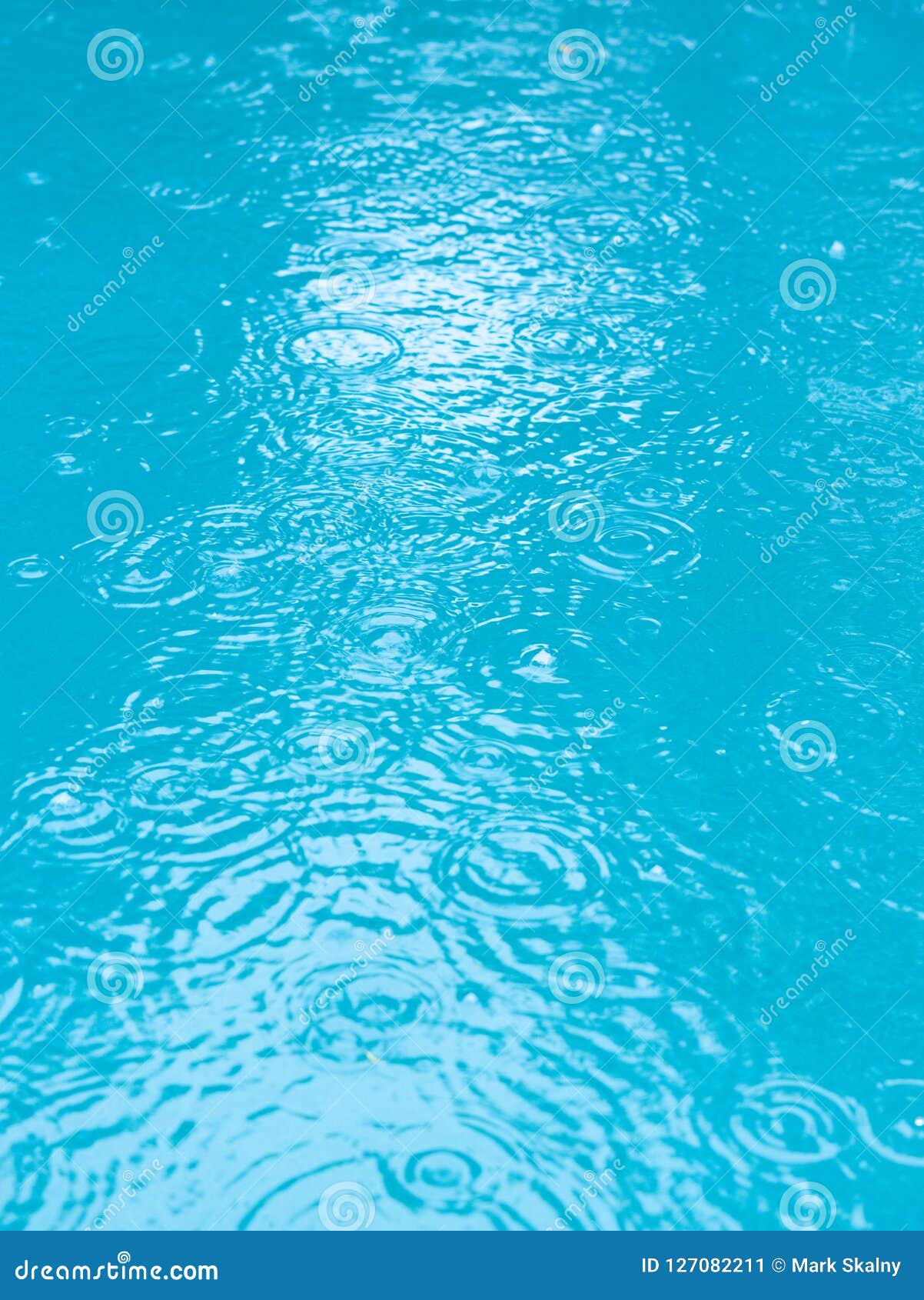 Rain Hitting Water in Swimming Pool Stock Image - Image of pool ...