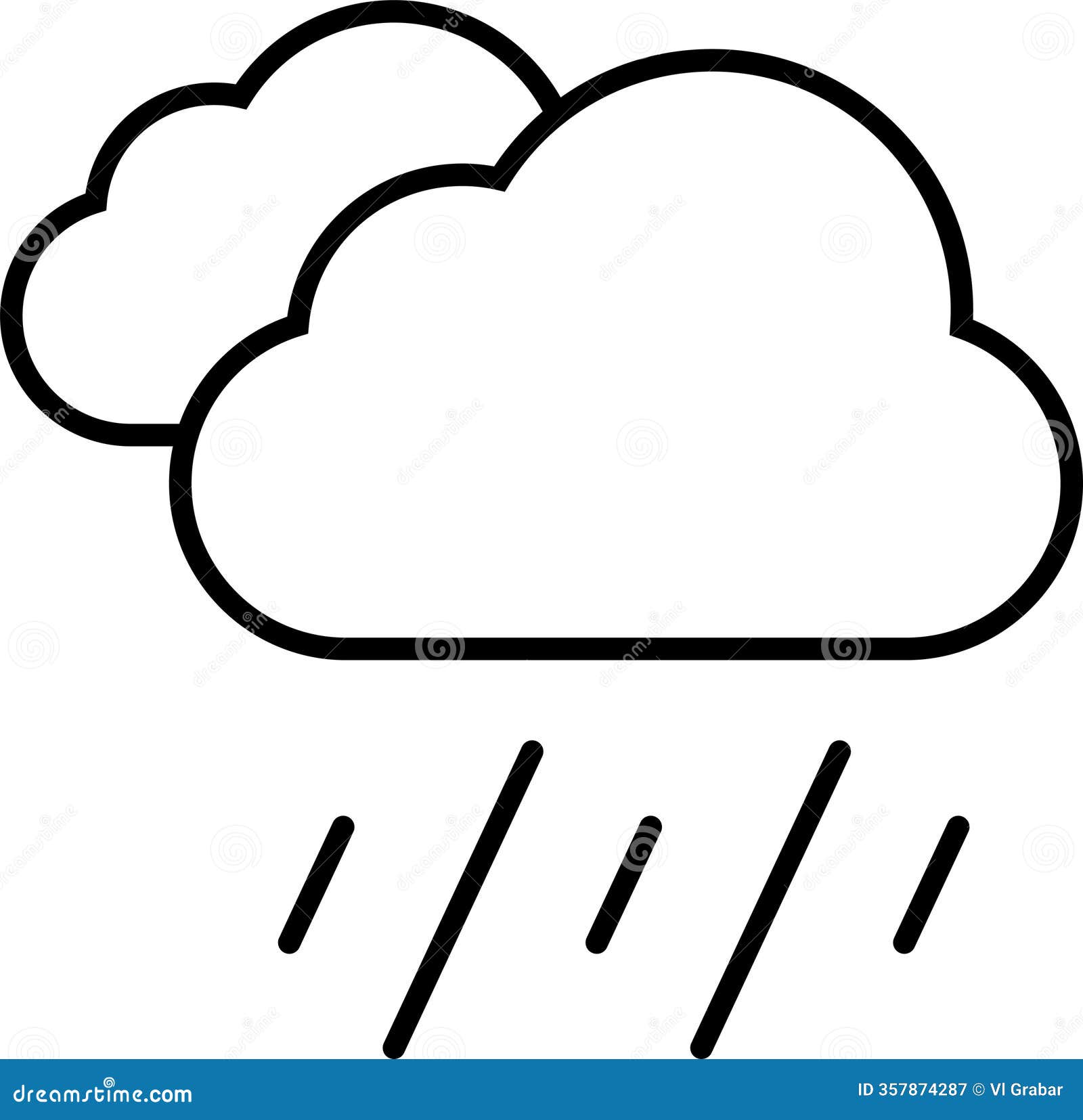 Rain Icon. Cloud with Rain Weather Icon Vector Image. Stock ...