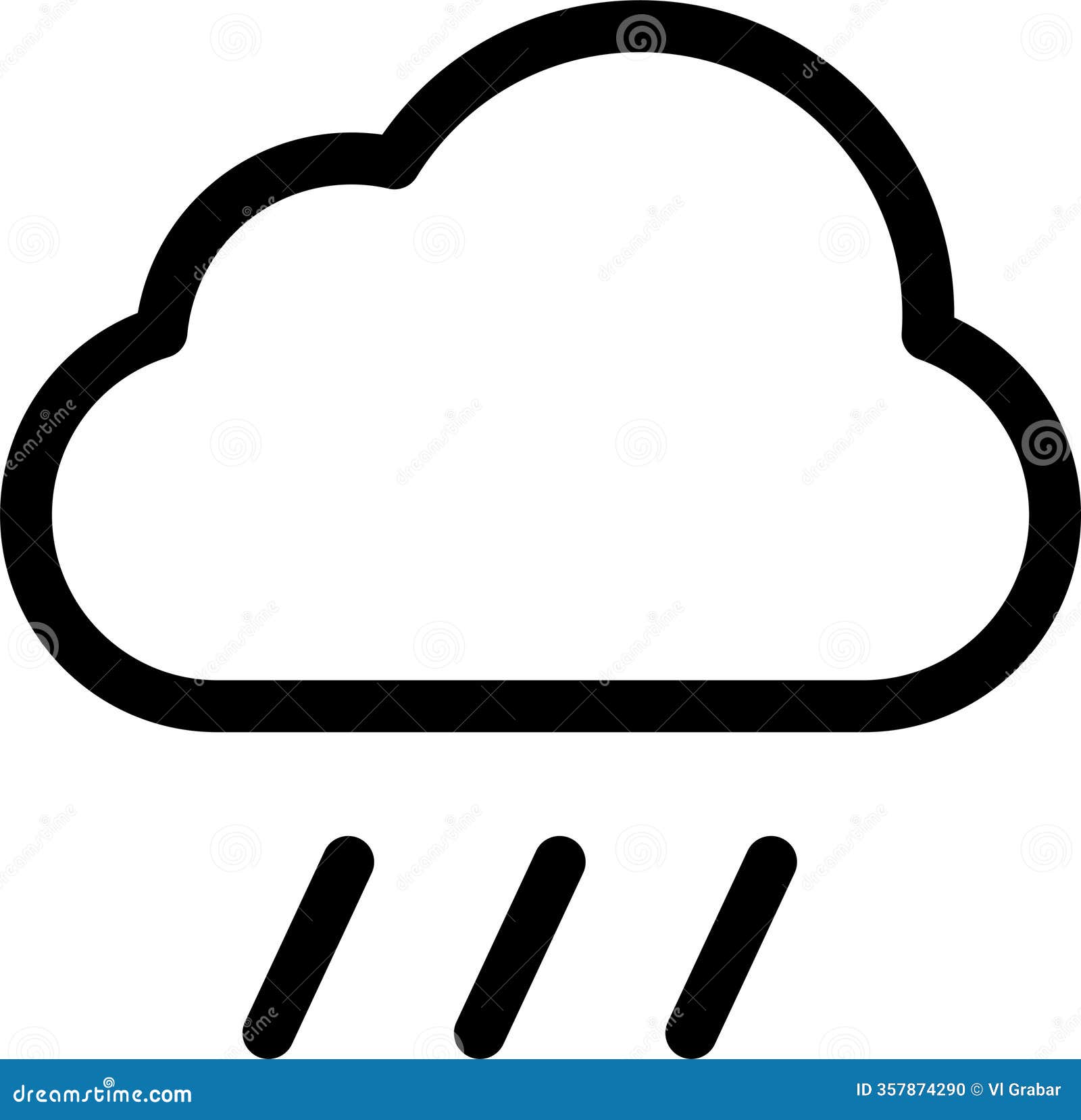 Rain Icon. Cloud with Rain Weather Icon Vector Image. Stock ...