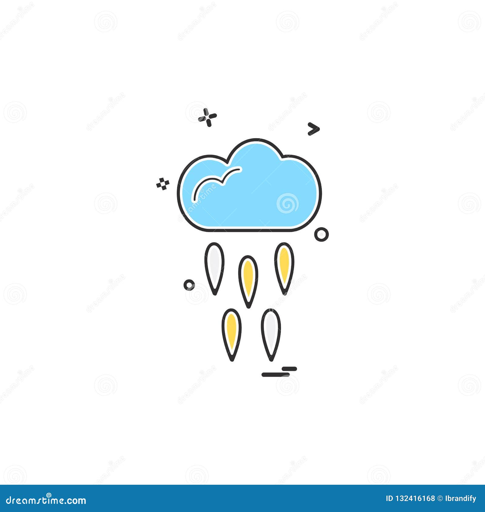 Rain icon design vector stock vector. Illustration of snow - 132416168