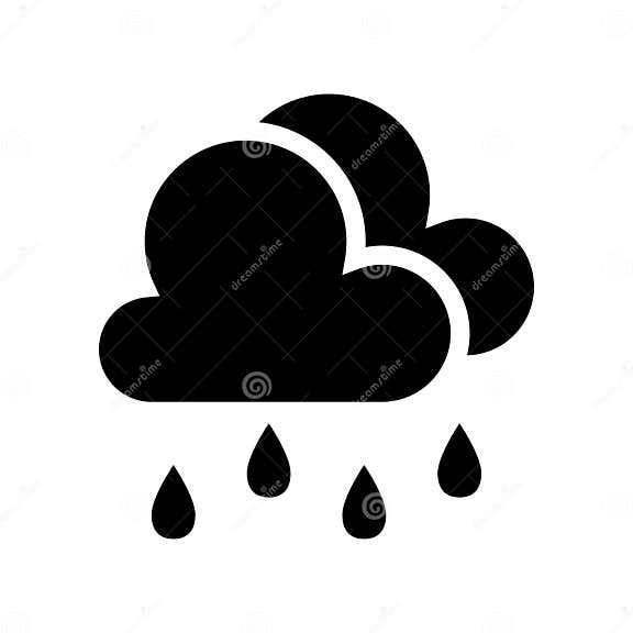 Rain Icon Vector Design Template Basic RGB Stock Vector - Illustration ...