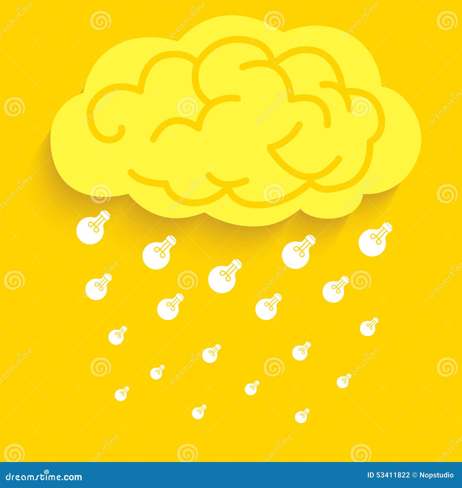 The Rain In The Brain Of A Patient Who Suffers By Mental Disorder. AI ...