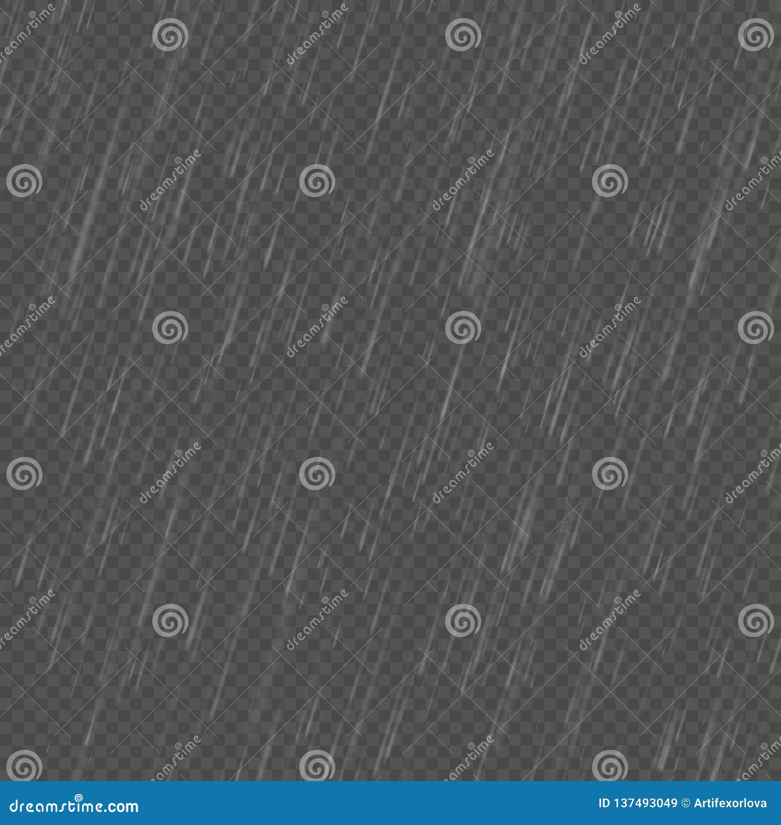 Rain Isolated Realistic Anglewise Effect. Transparent Nature Rainfall ...