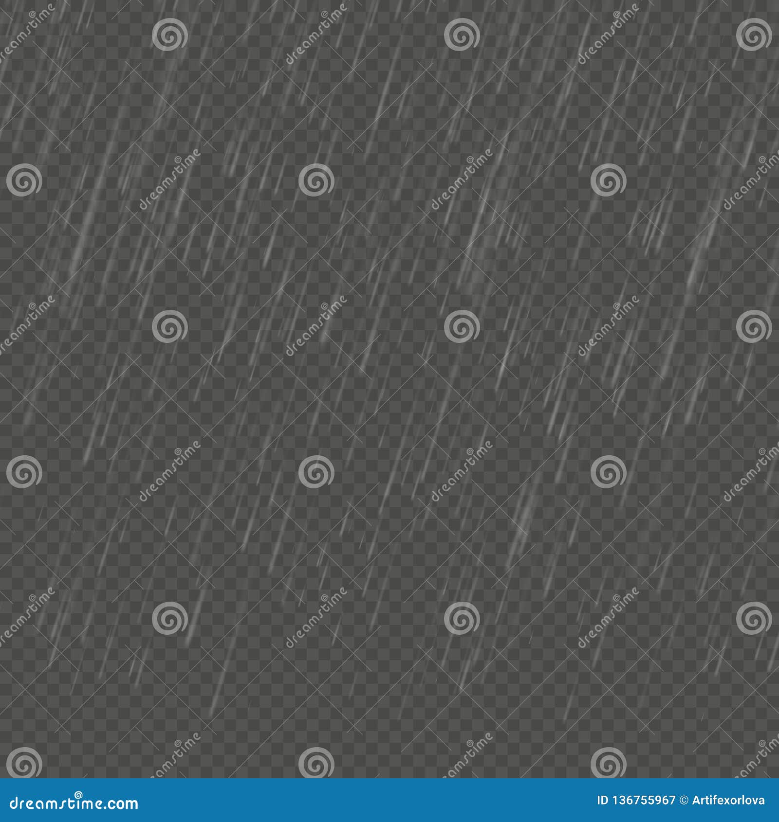 Rain Isolated Realistic Anglewise Effect. Transparent Nature Rainfall ...