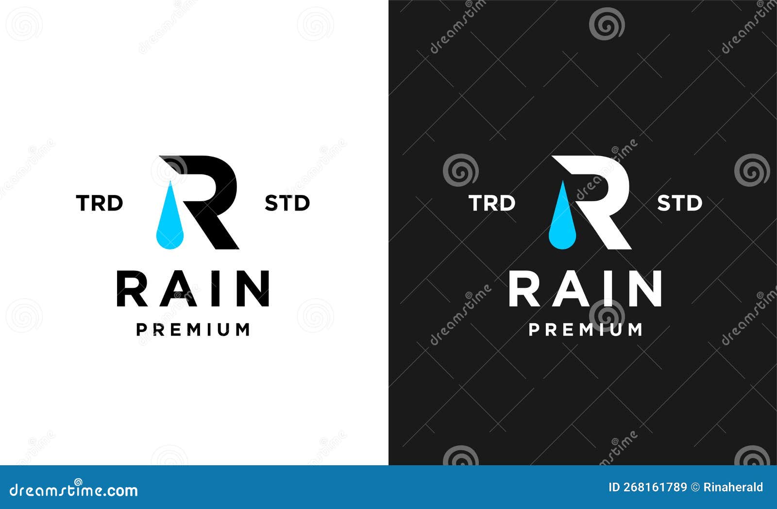 Rain Letter R Logo Icon Design Modern Logo Stock Illustration ...