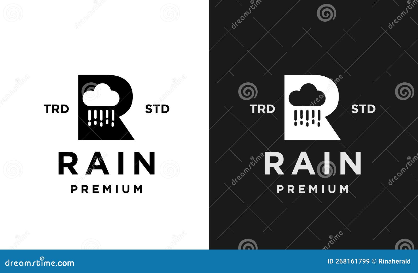 Rain Letter R Logo Icon Design Modern Logo Stock Illustration ...
