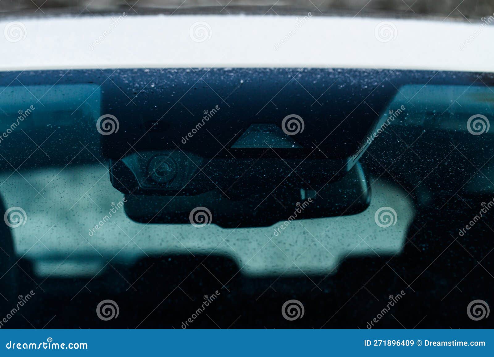 Rain and Light Sensor on the Windshield Stock Image - Image of drive ...