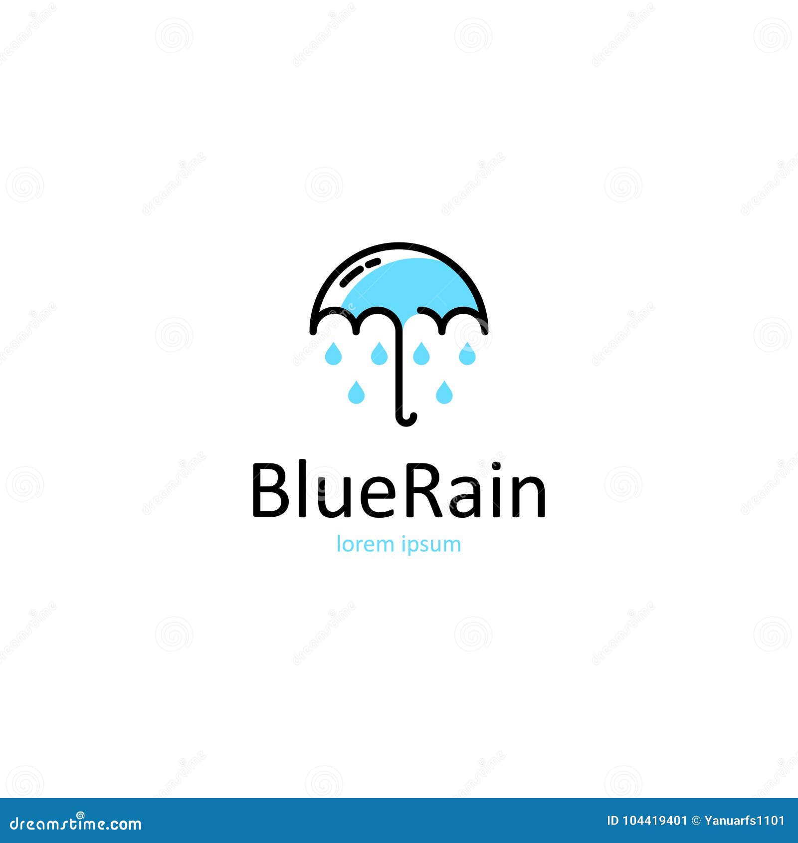 Rain Logo Vector Art. Template. Business Stock Vector - Illustration of ...