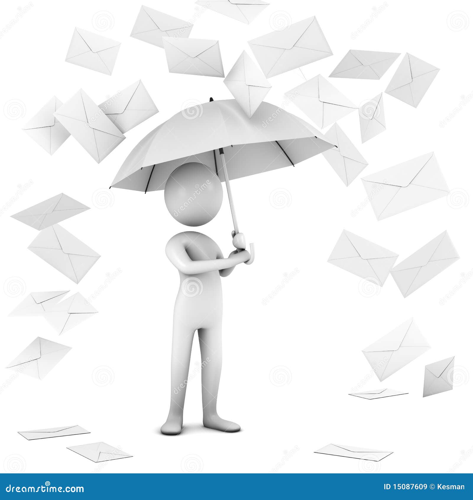 Rain of Mail. stock illustration. Illustration of people - 15087609