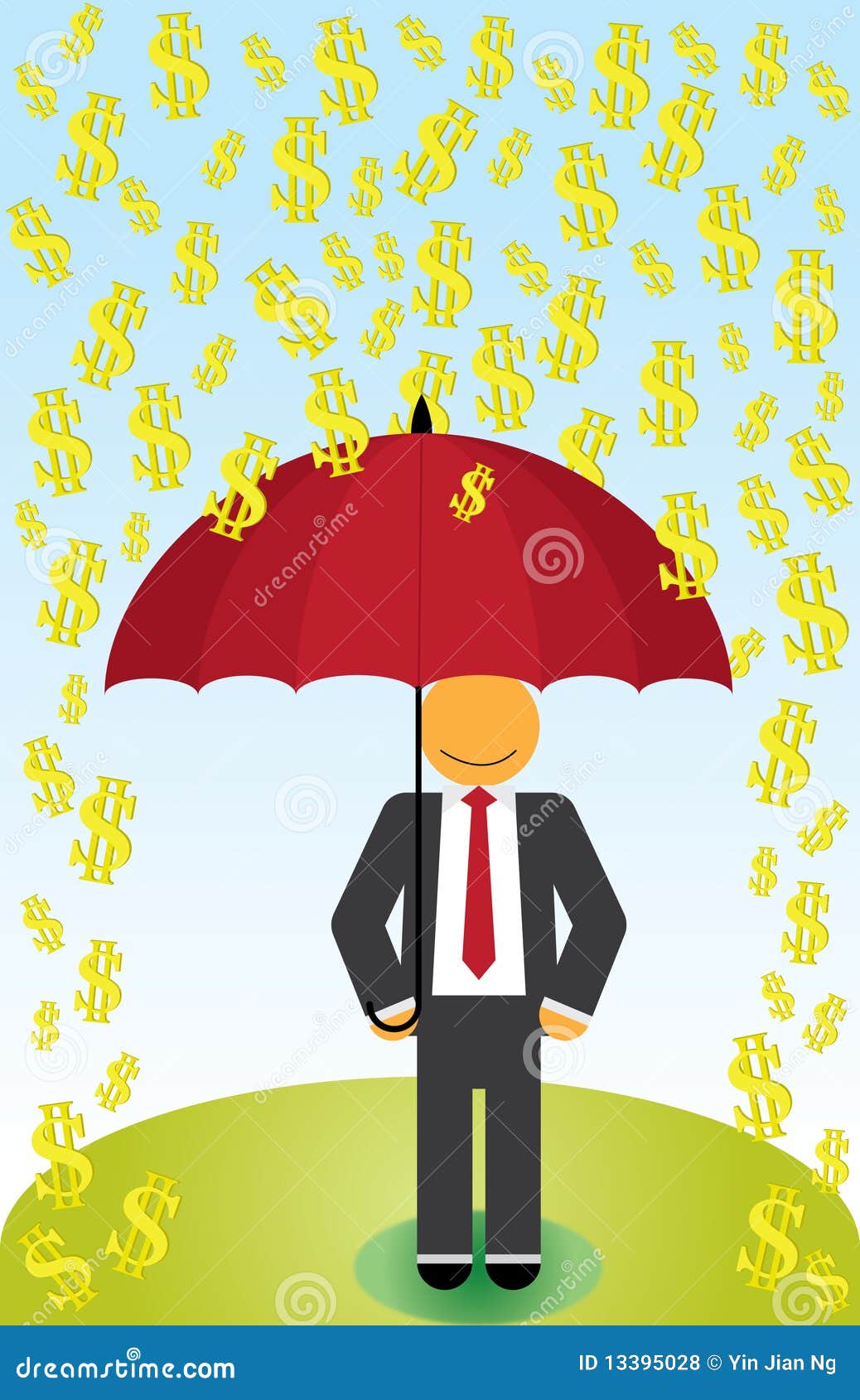 Rain Money stock vector. Illustration of outdoor, rain - 13395028