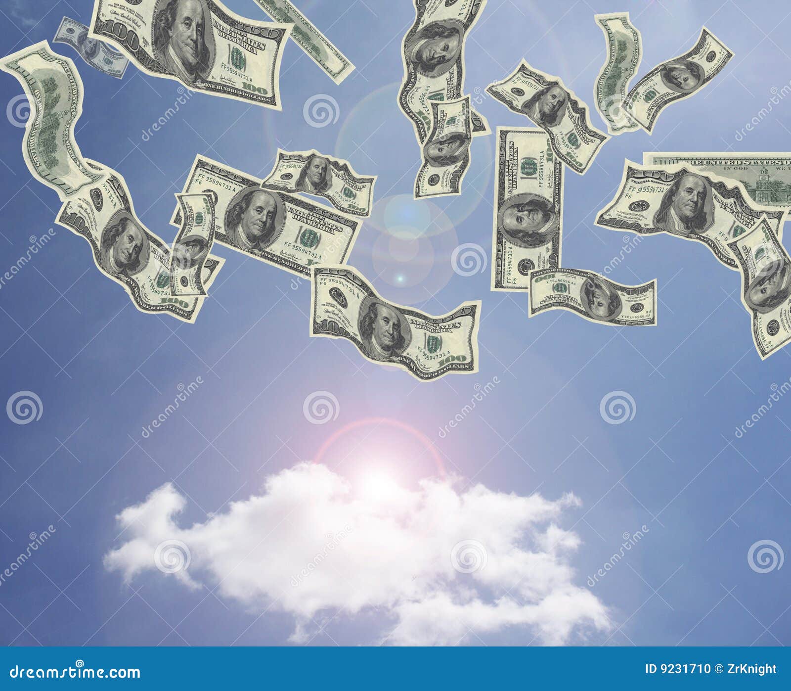 Rain Of Money Stock Photo - Image: 9231710