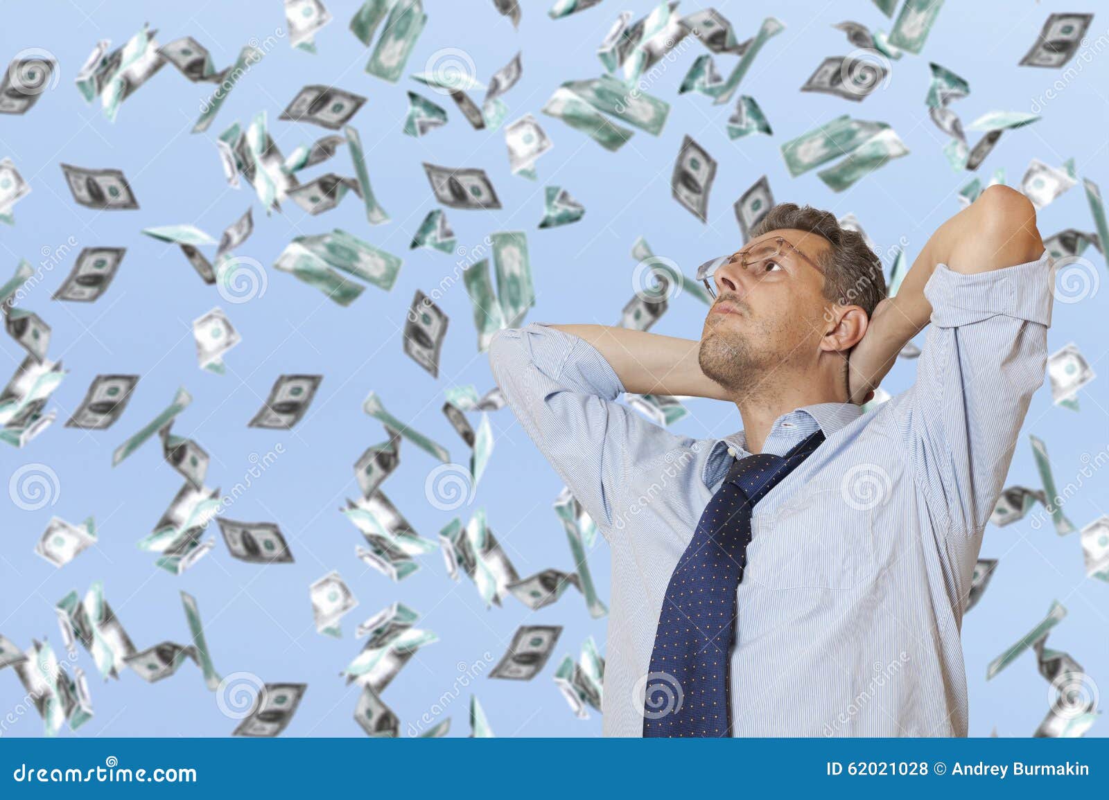 Rain of money dollar bills stock photo. Image of cash - 62021028