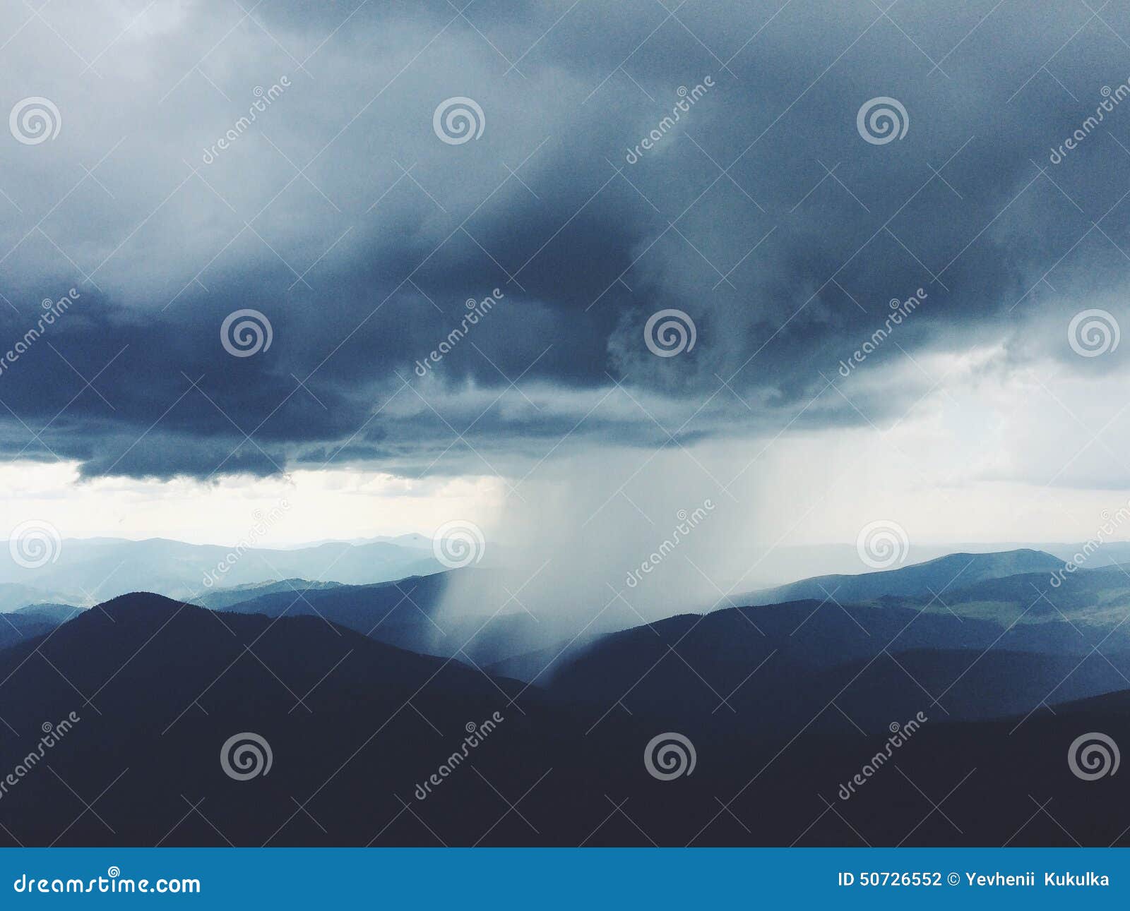 Rain in mountains stock photo. Image of adventure, travel - 50726552