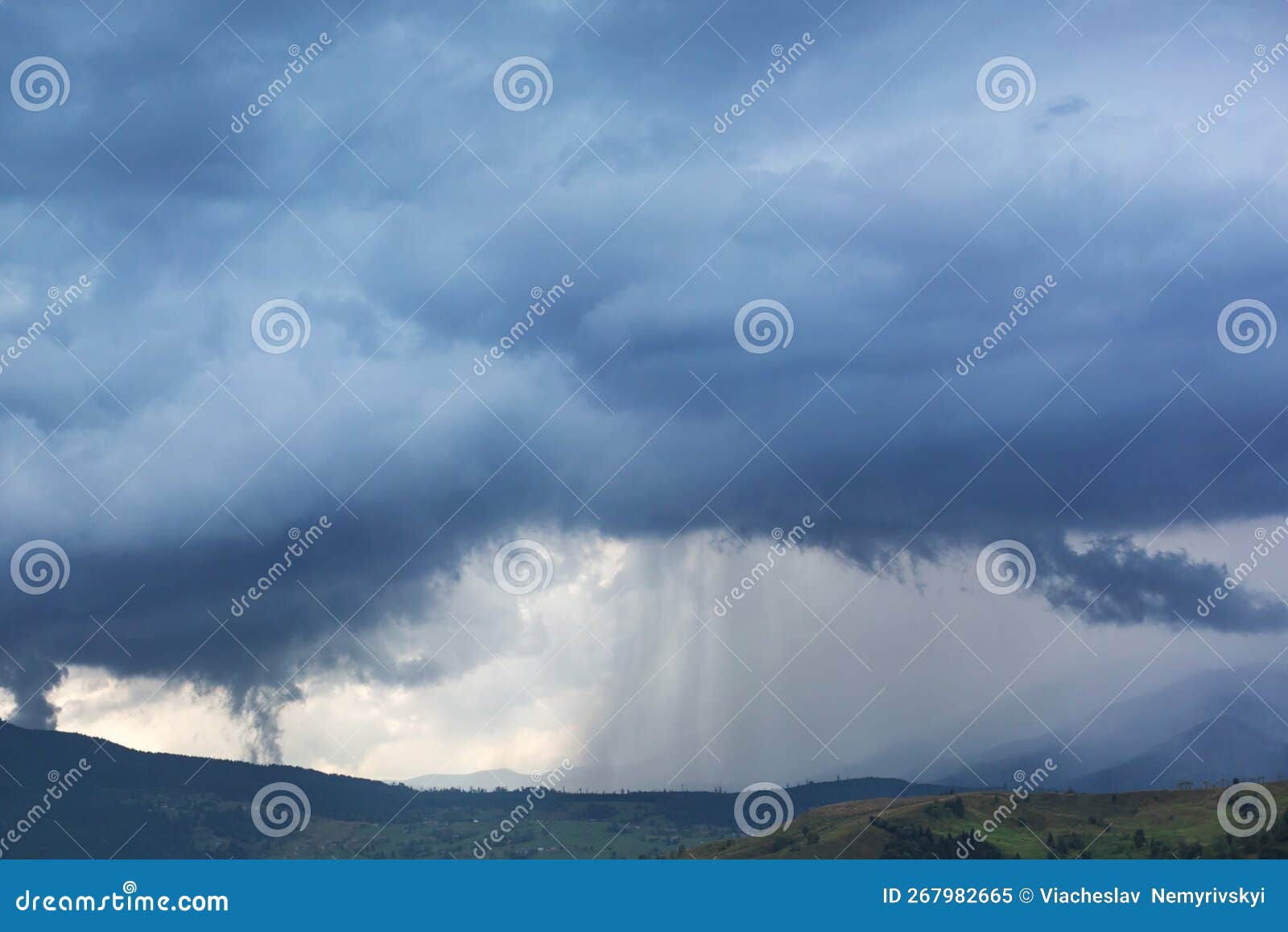 Rain in mountains stock image. Image of rain, stormy - 267982665