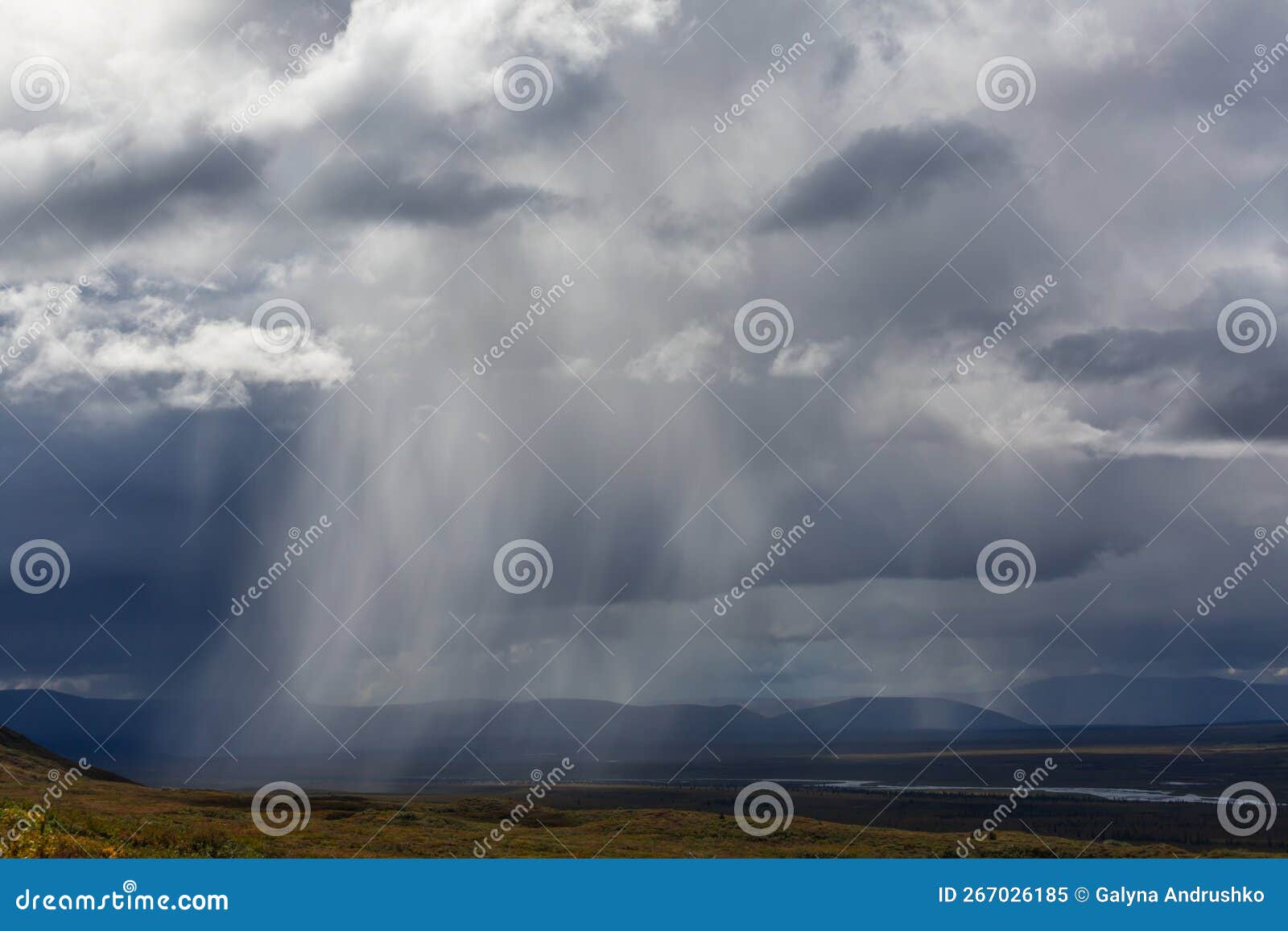 Rain in mountains stock image. Image of countryside - 267026185
