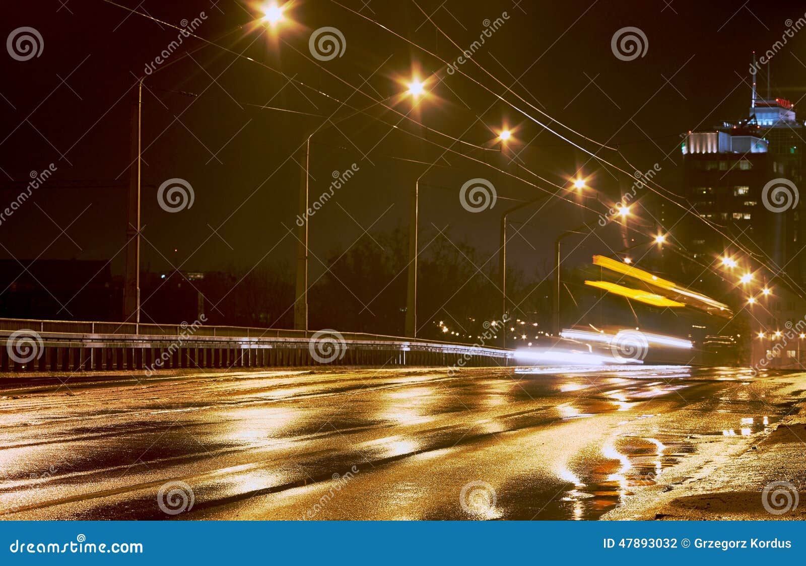 Rain and night traffic stock photo. Image of street, traffic - 47893032