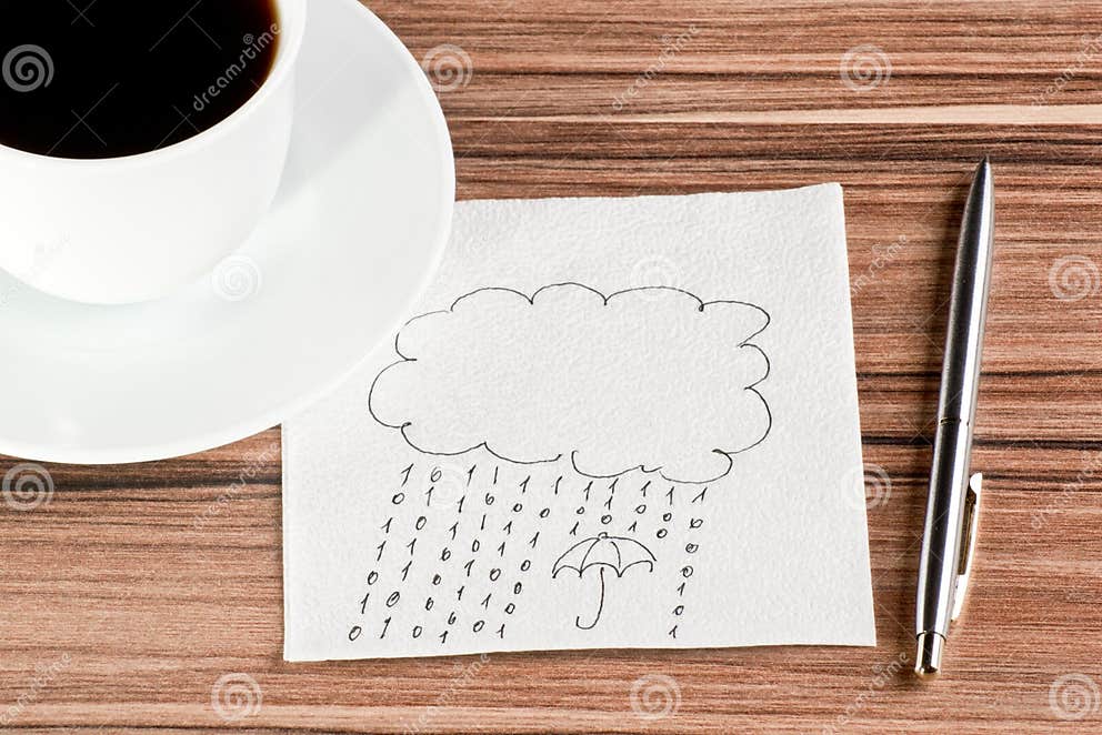 Rain of the Numbers 1 and 0 on a Napkin Stock Photo - Image of symbol ...