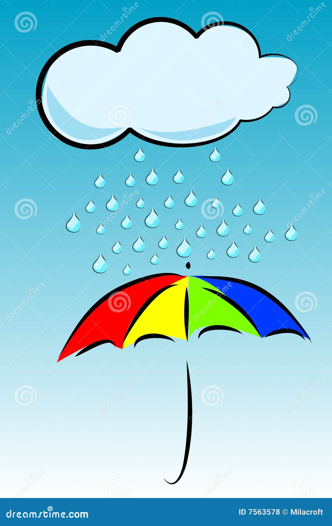 Open Umbrella - Linear Vector Illustration For Coloring. Umbrella Side ... Open Umbrella - Linear Vector Illustration For Coloring. Umbrella Side ...
