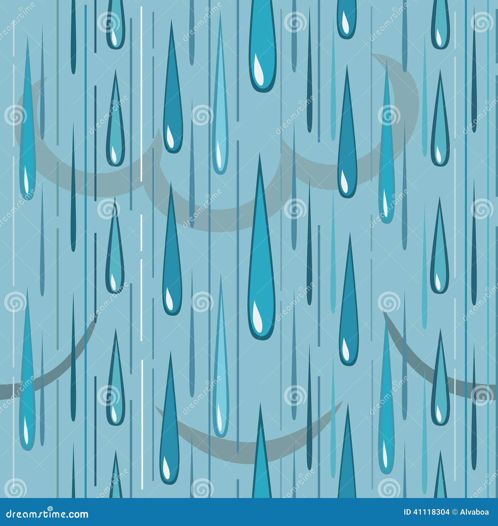 Rain pattern stock vector. Illustration of cartoon, drawing - 41118304
