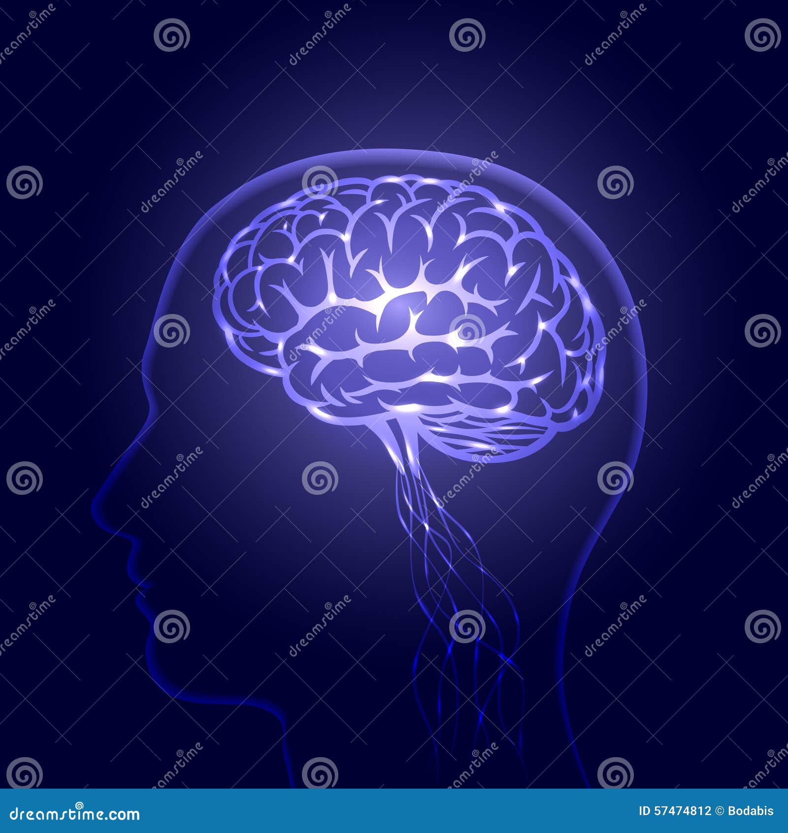 Rain and Process of Human Thinking Stock Vector - Illustration of ...