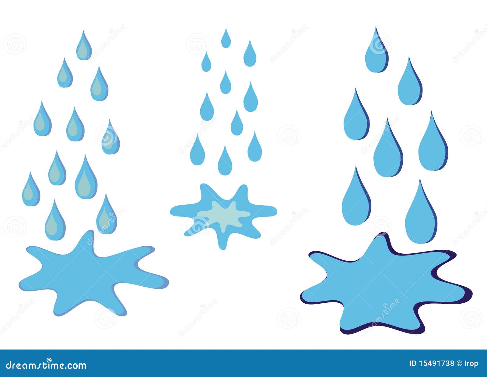 Rain and puddle stock vector. Illustration of blotch - 15491738