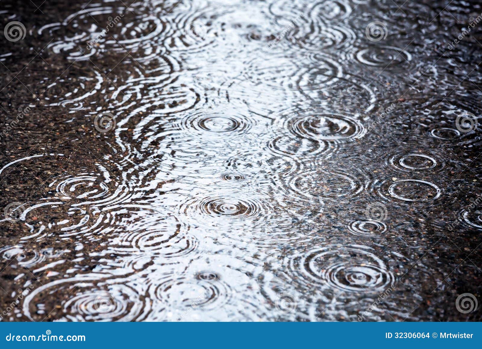 Rain puddle stock photo. Image of sidewalk, rain, road - 32306064