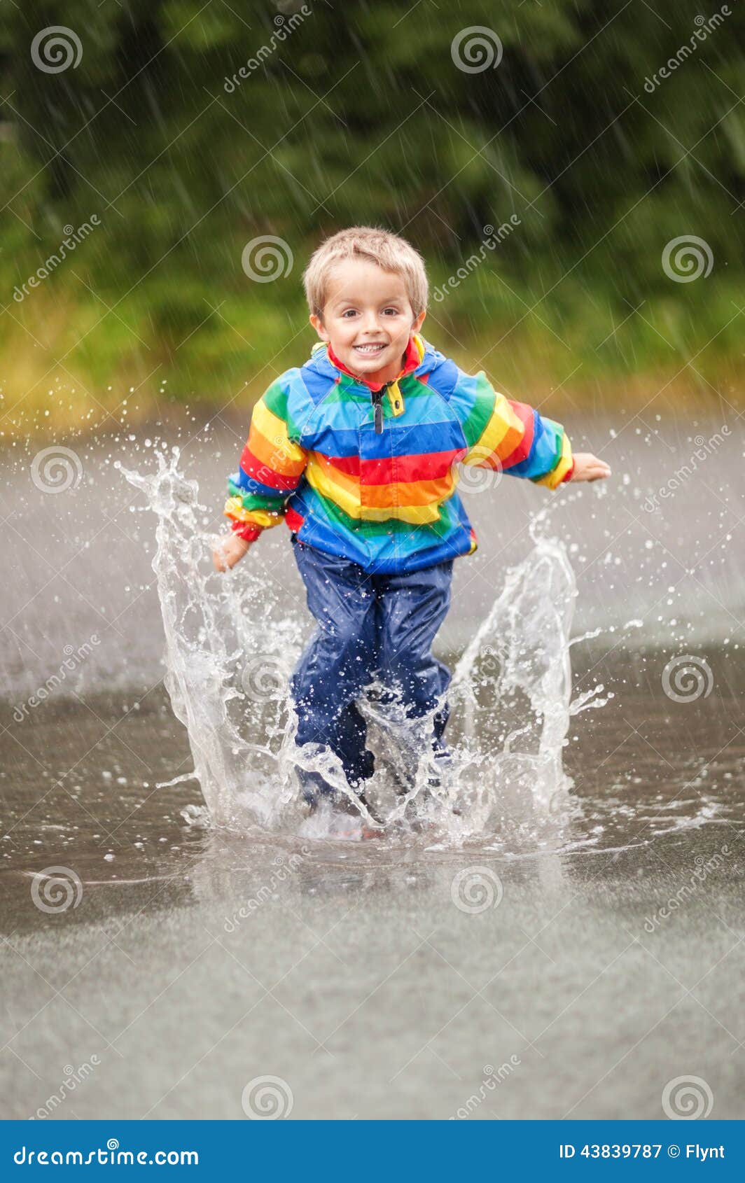 Rain puddles stock image. Image of galoshes, cute, colour - 43839787